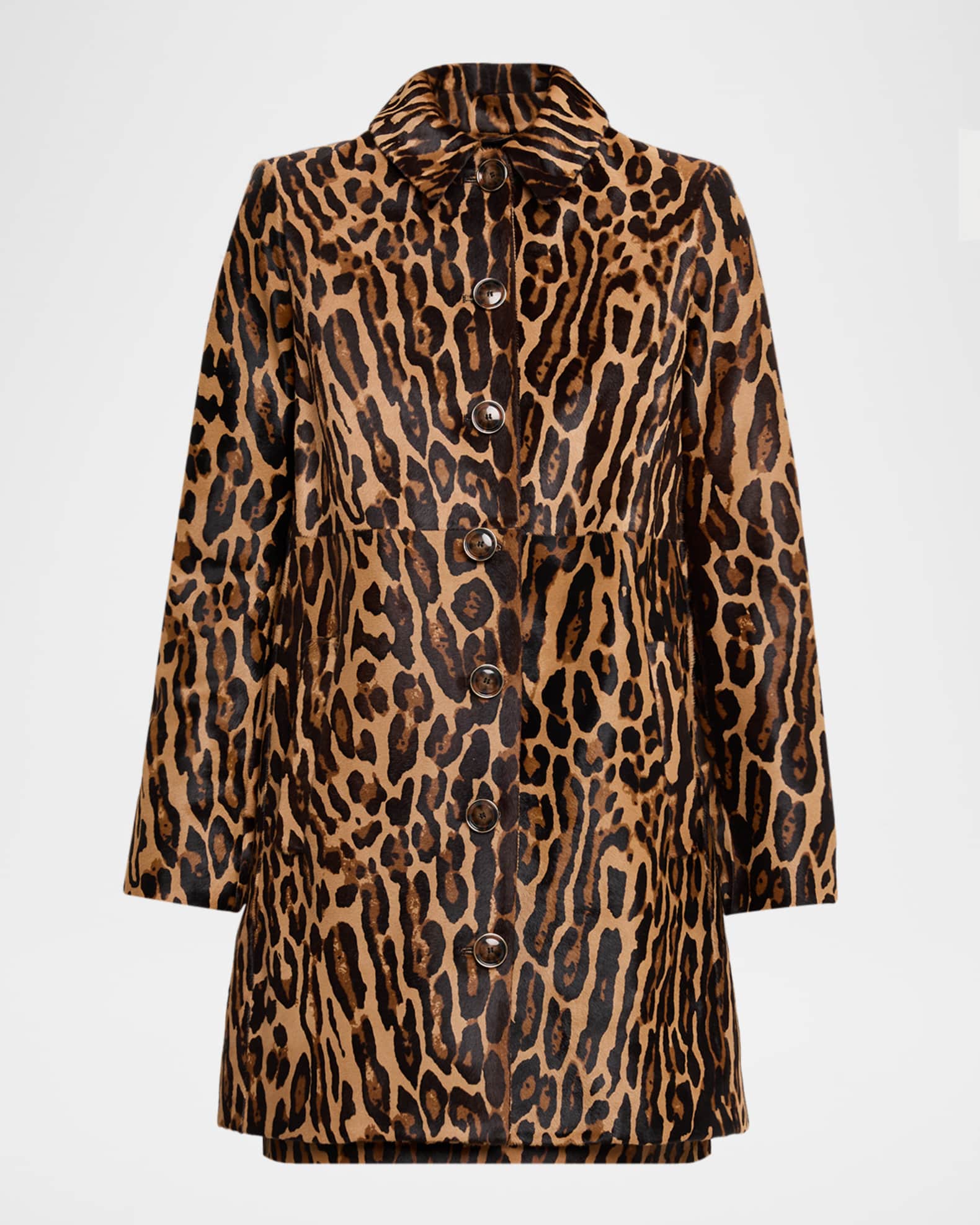 Veronica Beard Shelley Calf Hair Dickey Coat | Neiman Marcus