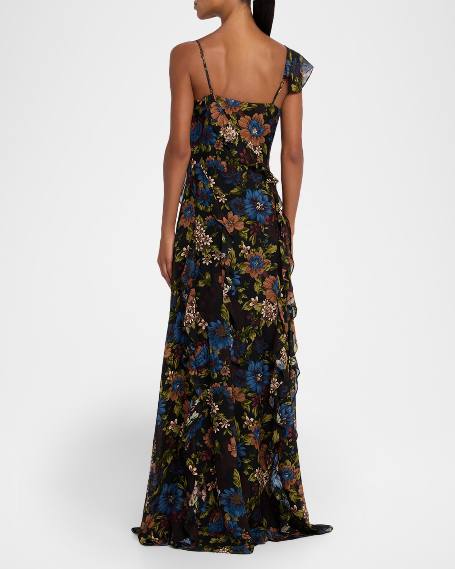 Veronica Beard Madeline Floral Silk Maxi Dress | Neiman Marcus