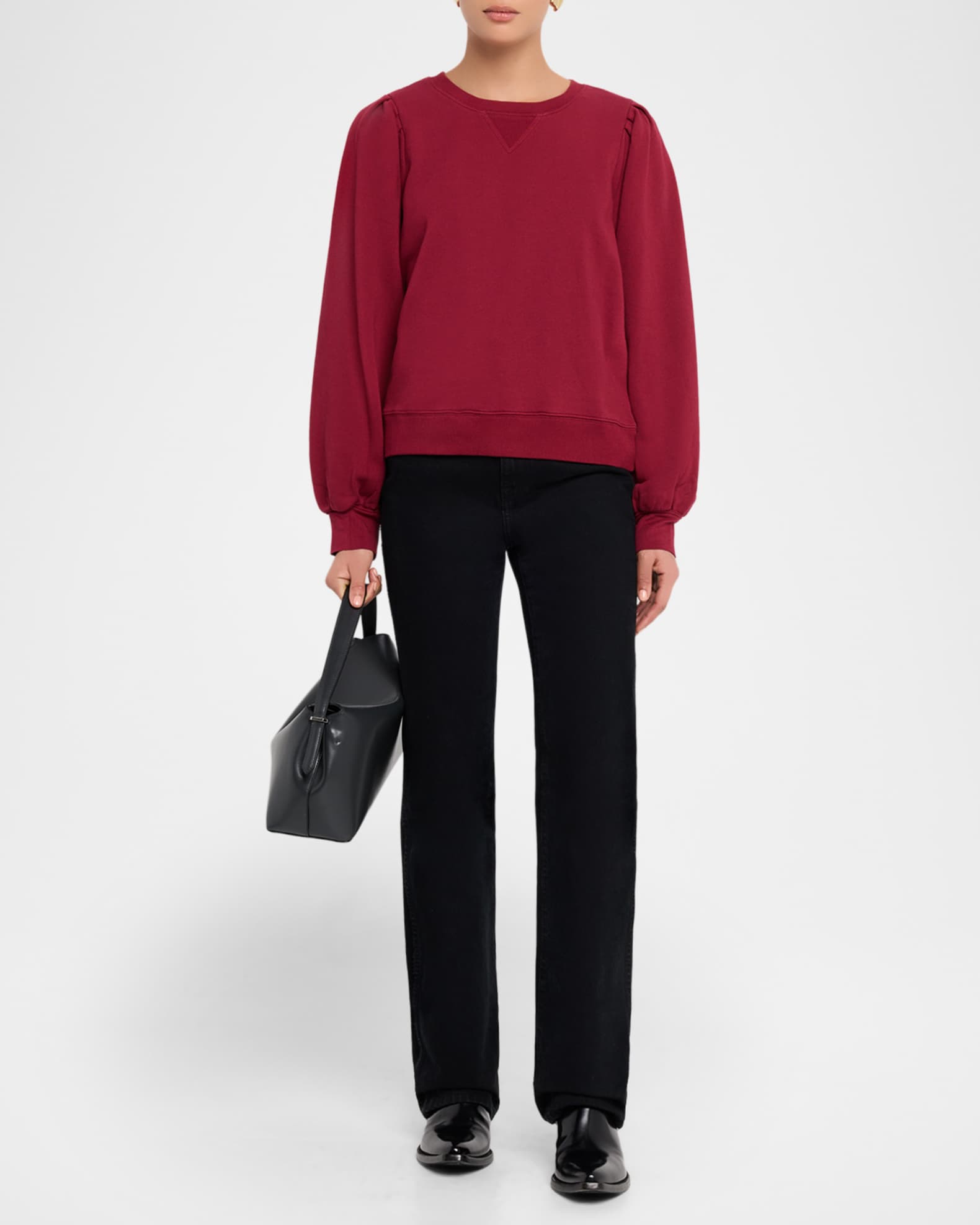 Rails Tiffany Puff-Sleeve Sweatshirt | Neiman Marcus