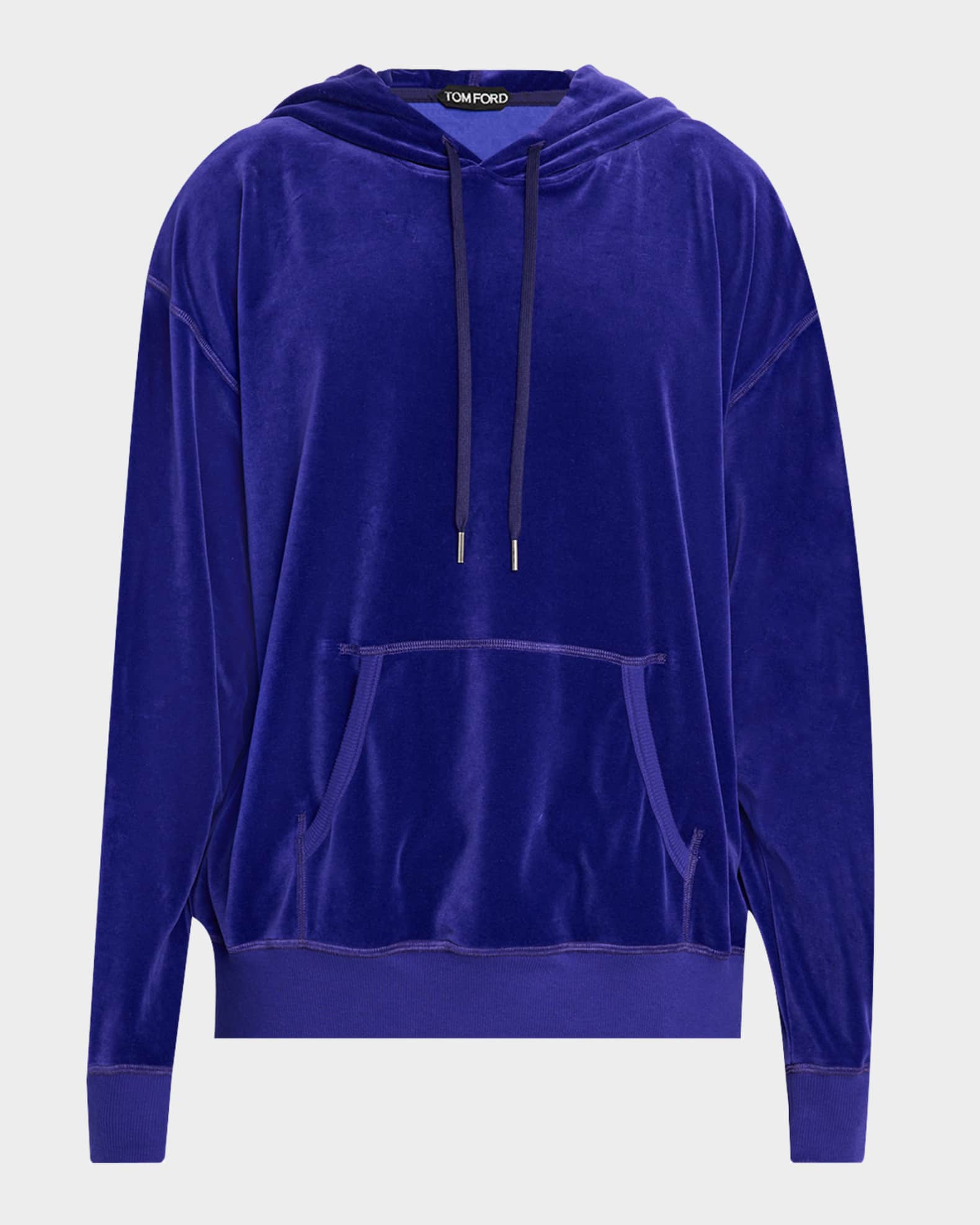 TOM FORD Men's Velour Pullover Hoodie | Neiman Marcus