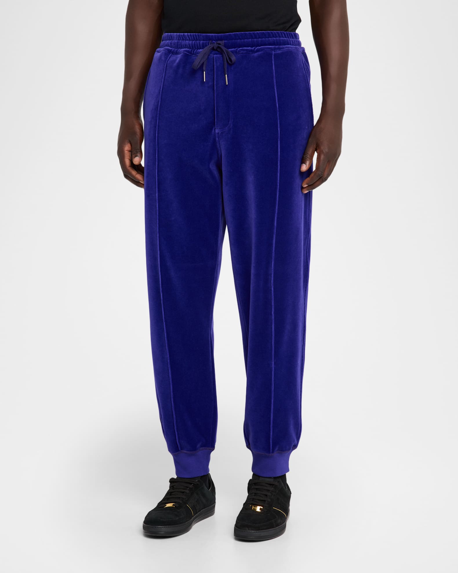 TOM FORD Men's Velour Pleated Joggers | Neiman Marcus
