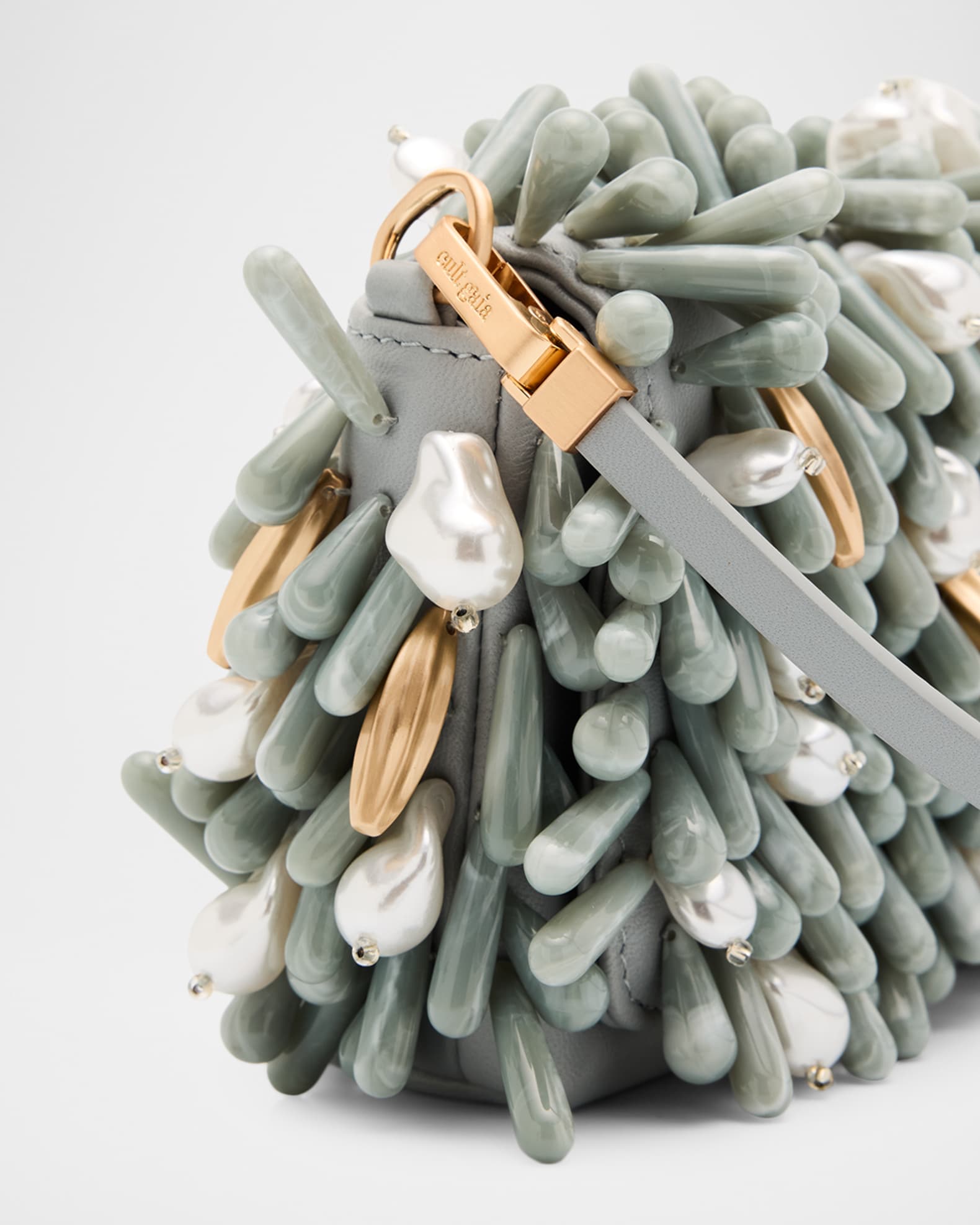 Cult Gaia Perla Beaded Leather Shoulder Bag | Neiman Marcus