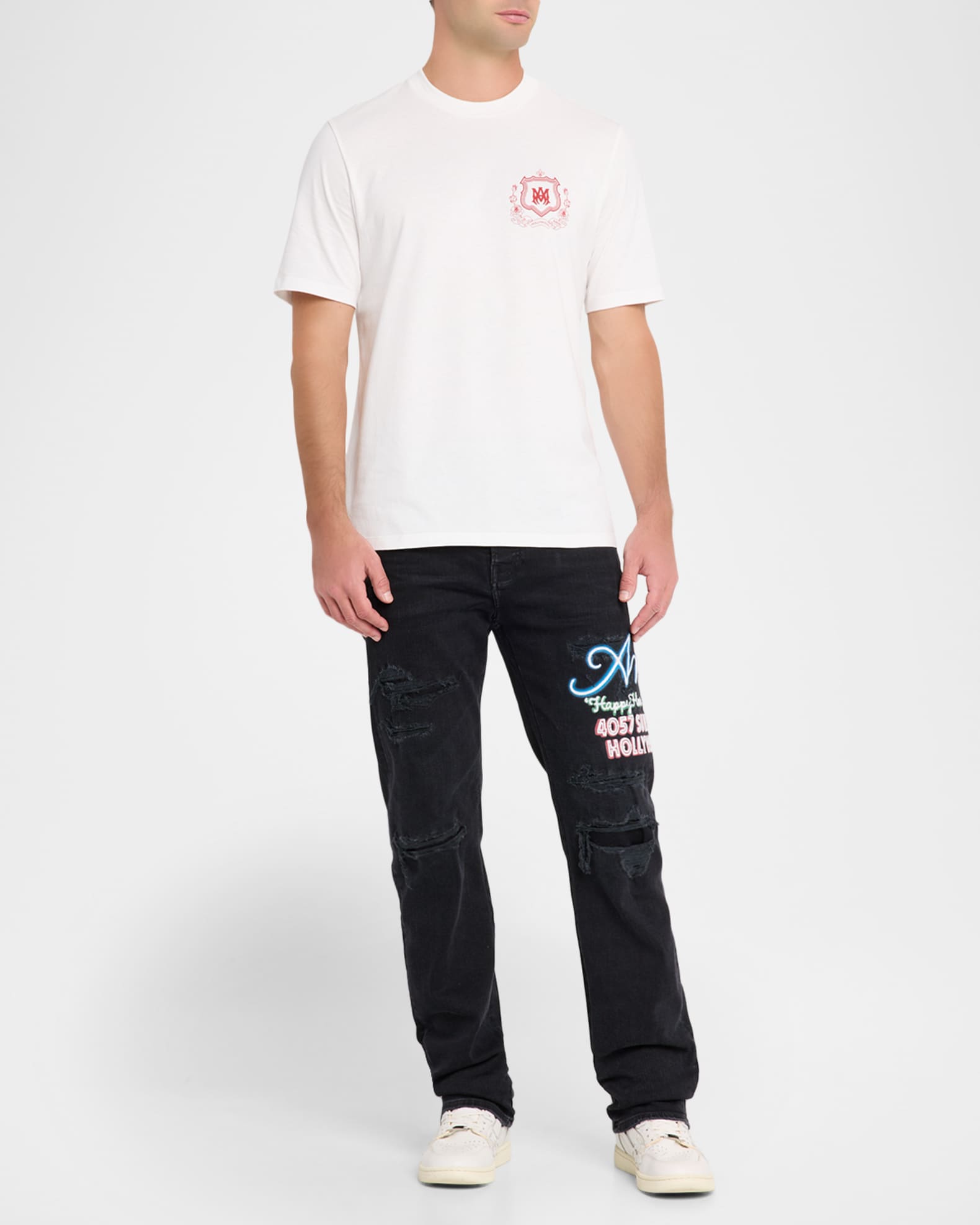 Amiri Men's MA Crest Cotton Logo T-Shirt | Neiman Marcus