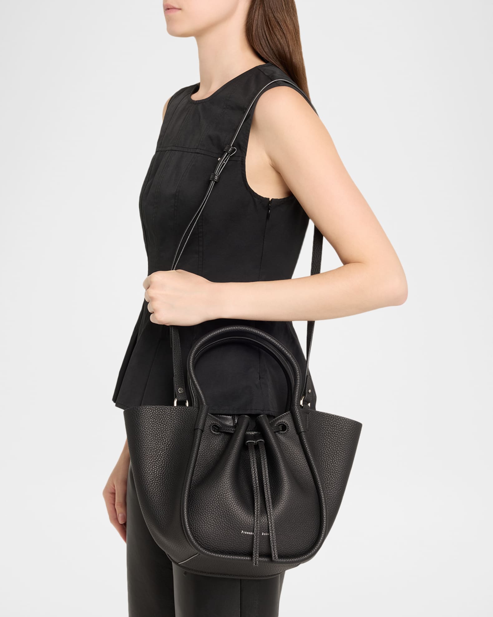 Proenza Schouler Small Ruched Leather Tote Bag | Neiman Marcus