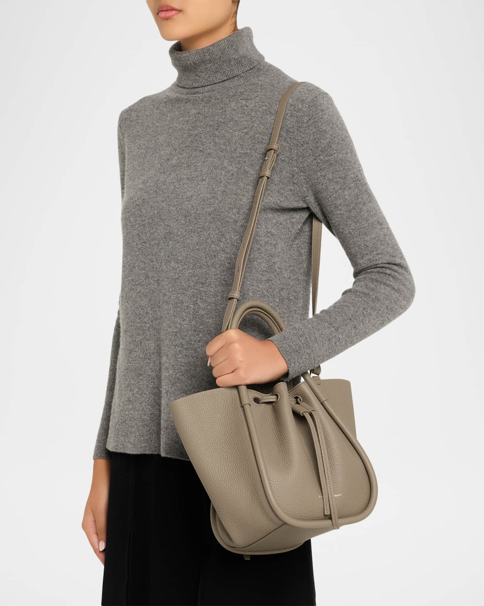 Proenza Schouler Small Ruched Leather Tote Bag | Neiman Marcus