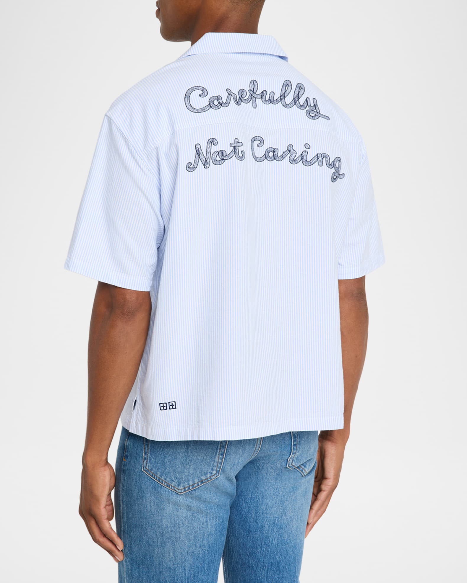 Ksubi Men's Neo Nostalgia Caring Cotton Stripe Short-Sleeve Shirt ...