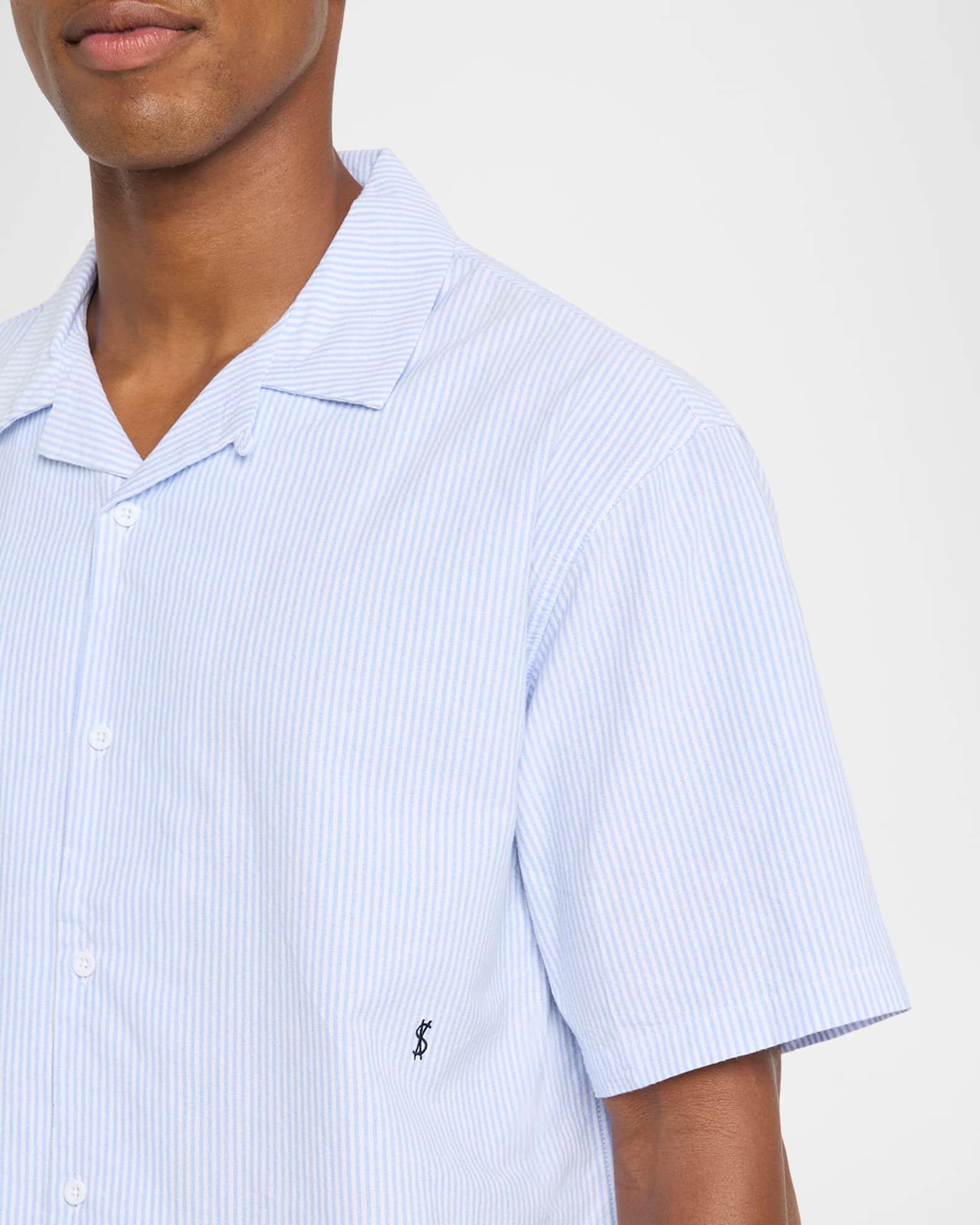 Ksubi Men's Neo Nostalgia Caring Cotton Stripe Short-Sleeve Shirt ...