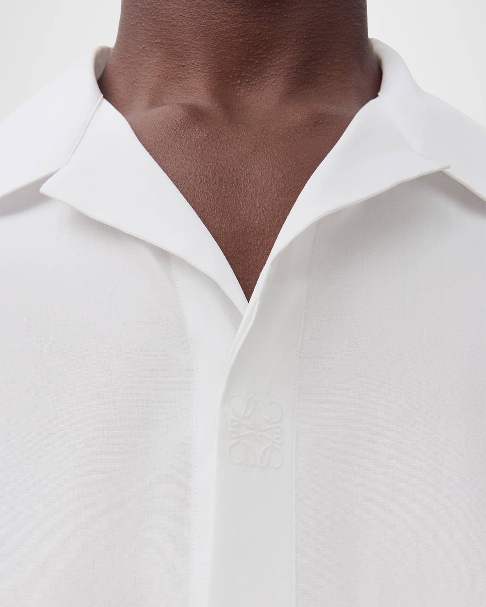 Loewe Men's Anagram Concealed-Placket Camp Shirt | Neiman Marcus