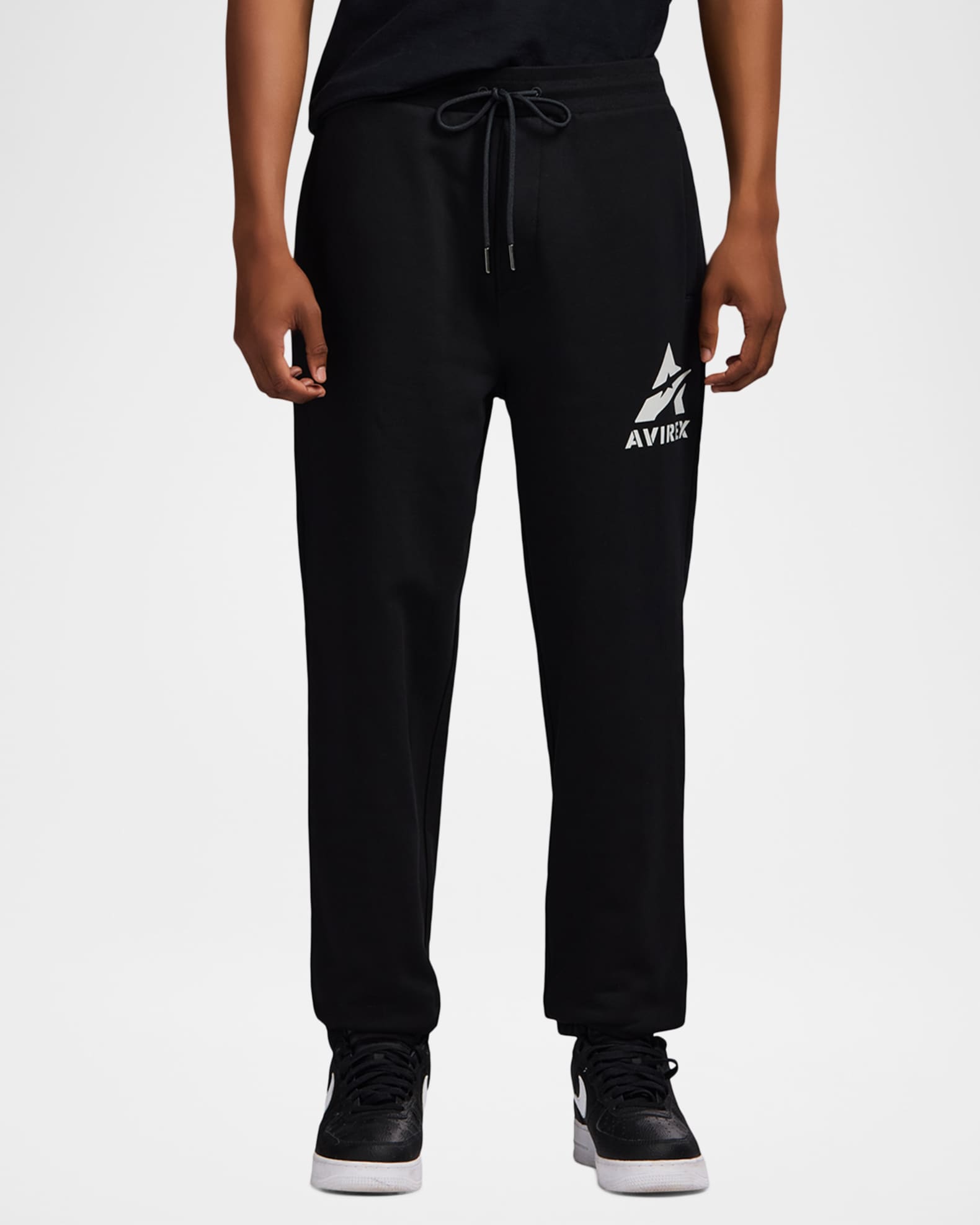 AVIREX Men's Big A Cotton Fleece Drawstring Jogger Pants | Neiman Marcus