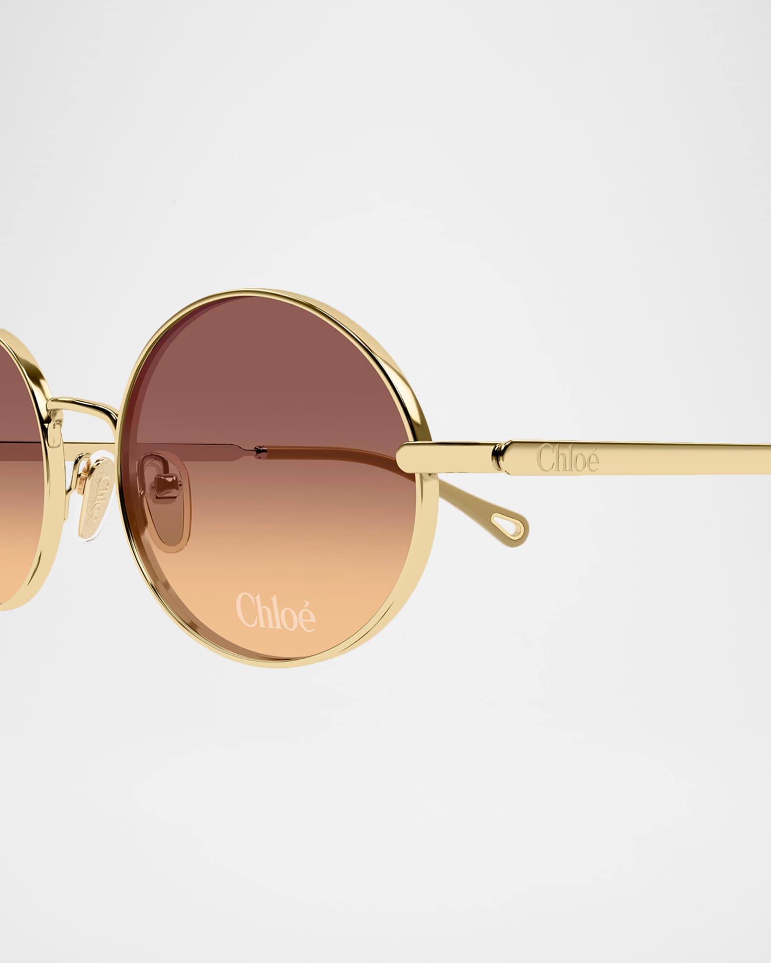 Chloe Aly 55mm Metal Round Sunglasses | Neiman Marcus