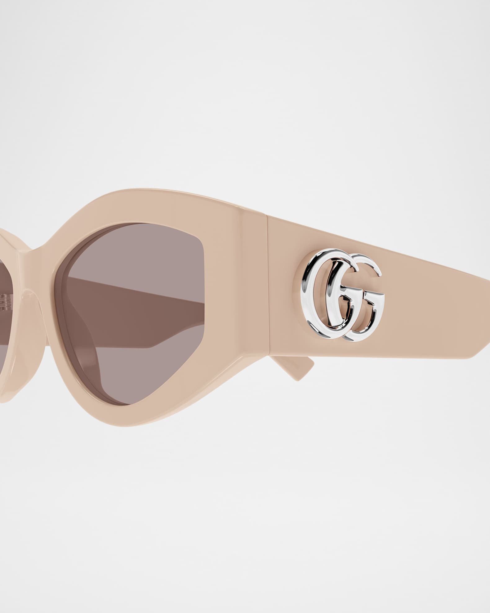 Gucci GG Extruded 53mm Acetate Geometric Sunglasses | Neiman Marcus