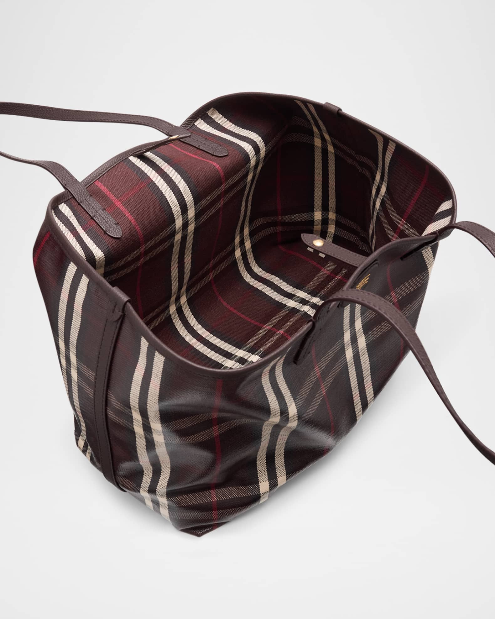 Burberry Highlands Medium Coated Check Tote Bag | Neiman Marcus