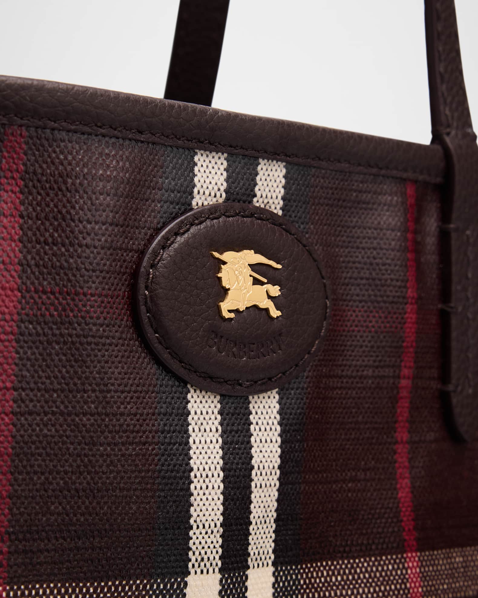 Burberry Highlands Medium Coated Check Tote Bag | Neiman Marcus