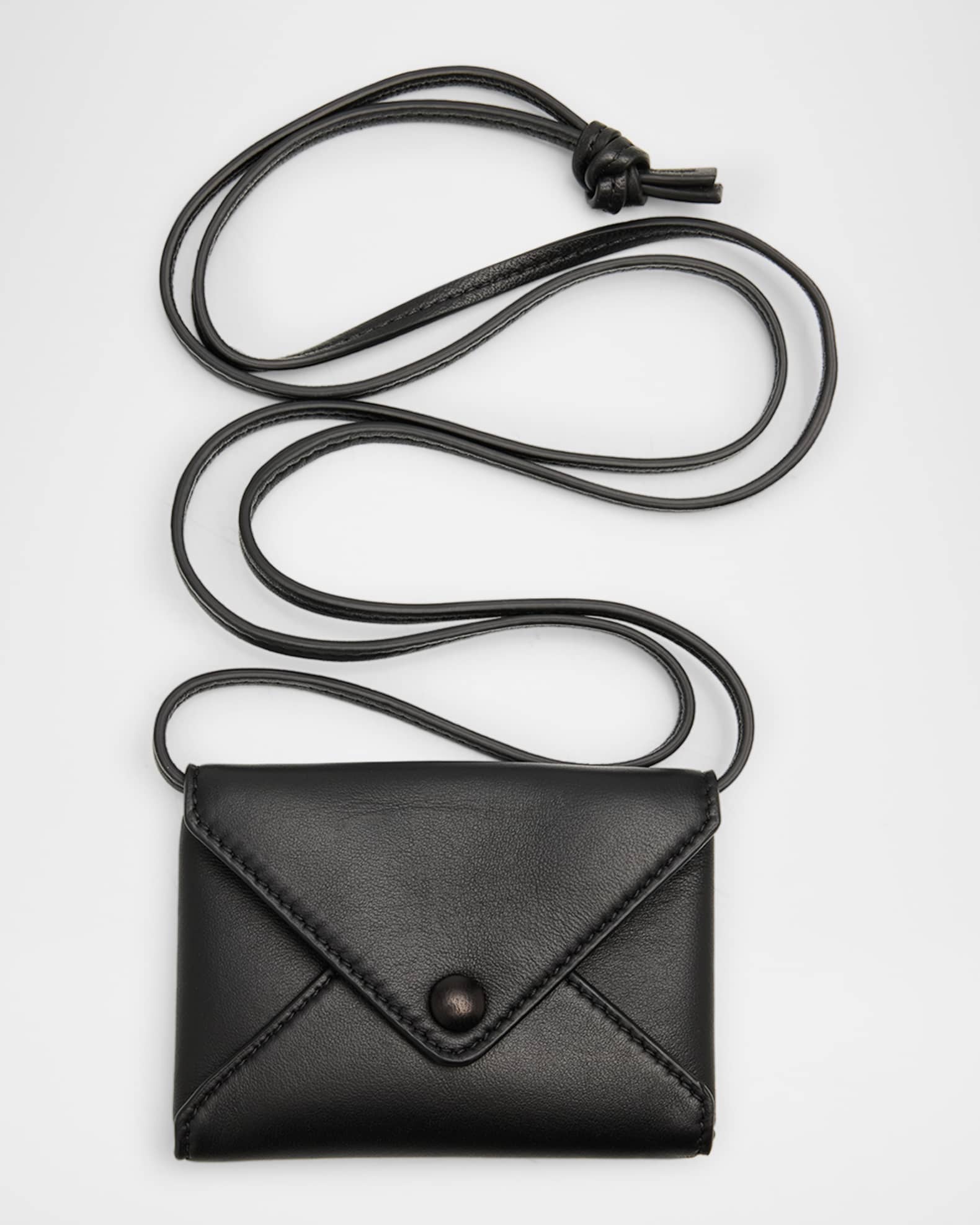 THE ROW Mini Envelope Leather Pouch with Strap | Neiman Marcus