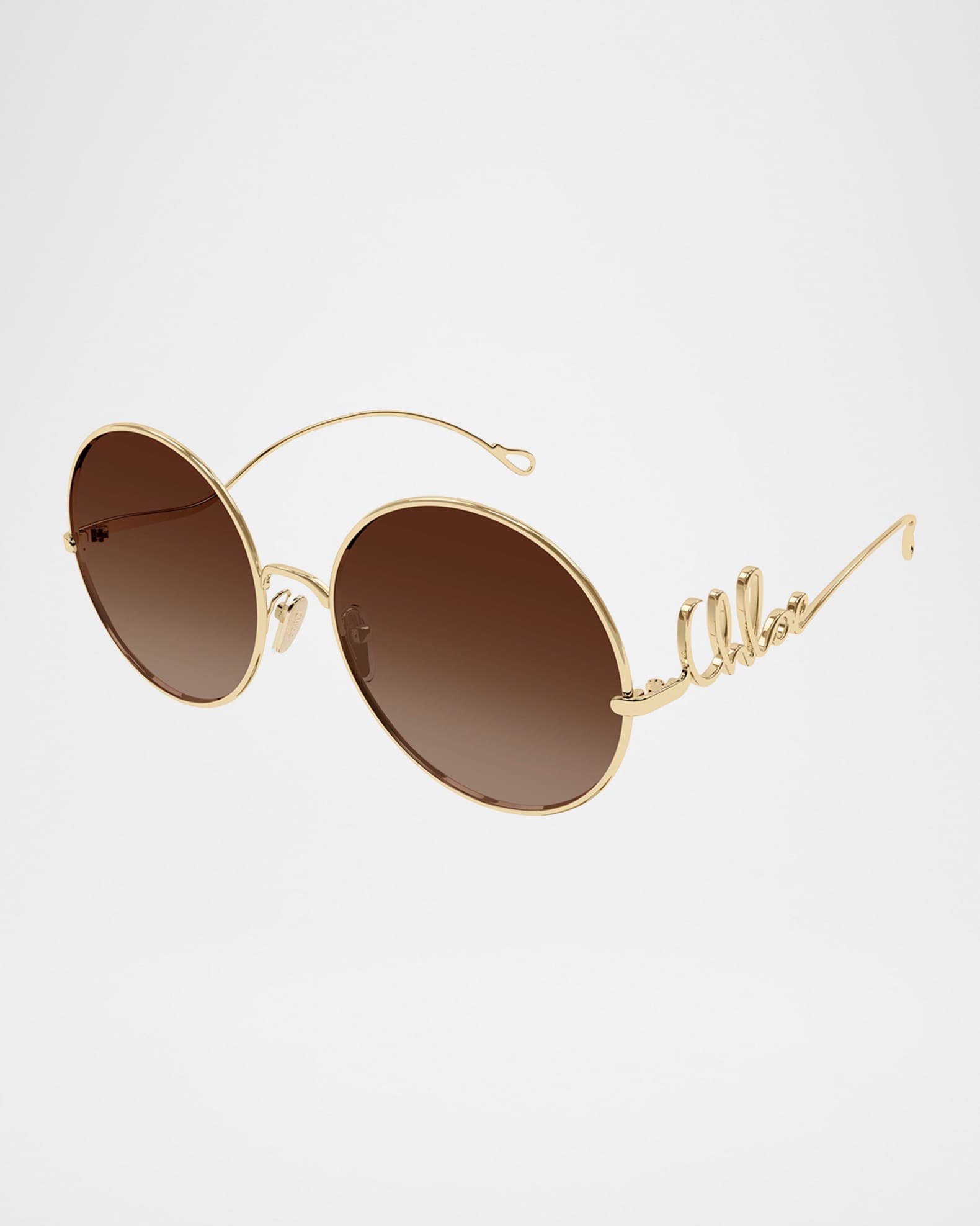 Chloe Chloe Iconic Metal Round Sunglasses | Neiman Marcus