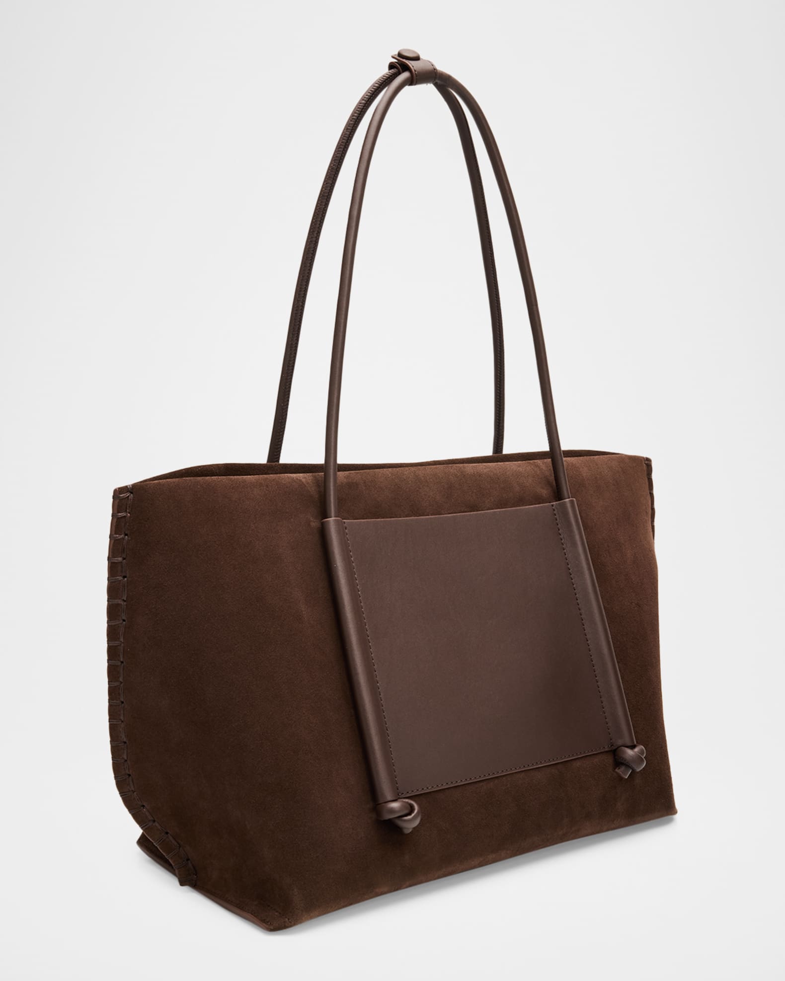 Cult Gaia Rylie Blanket-Stitch Suede Tote Bag | Neiman Marcus