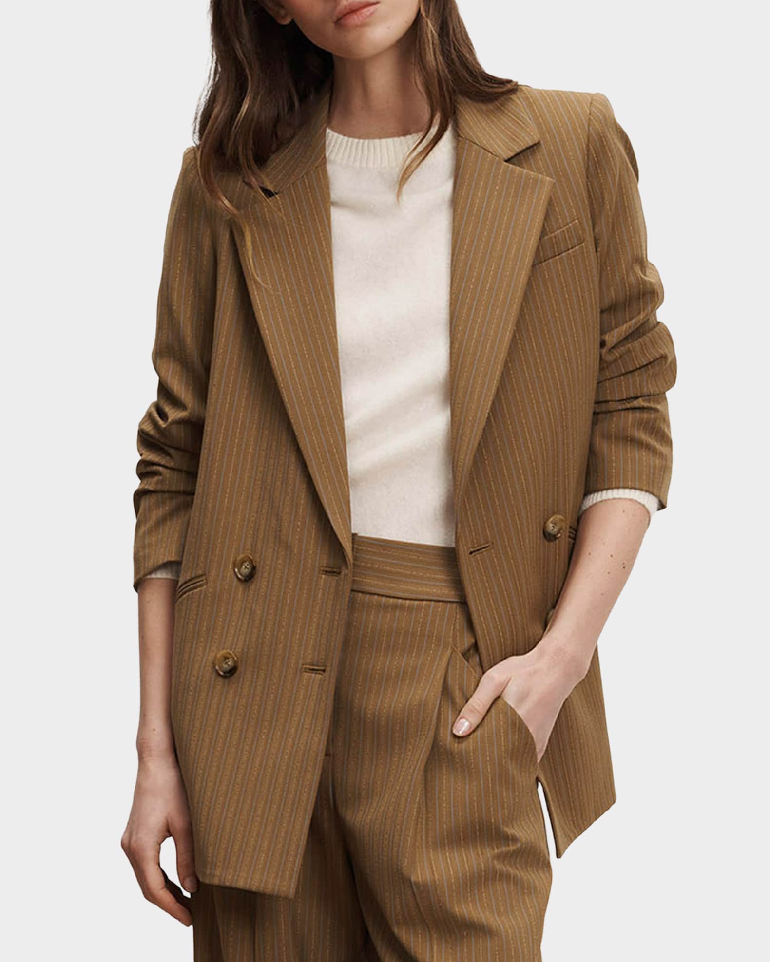 Double-Breasted Pinstripe Suit | Neiman Marcus