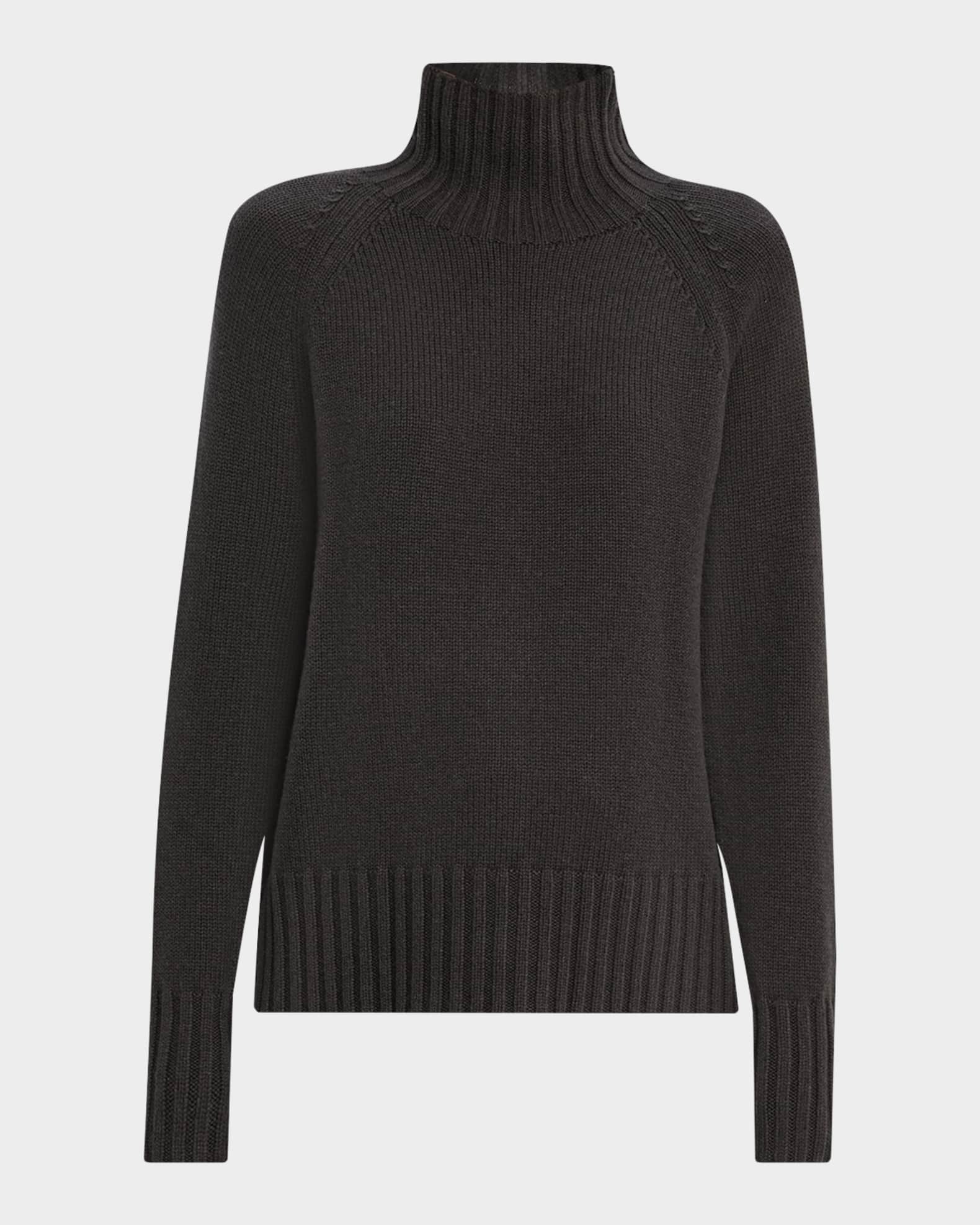 Max Mara Wool-Cashmere Mock-Neck Sweater | Neiman Marcus