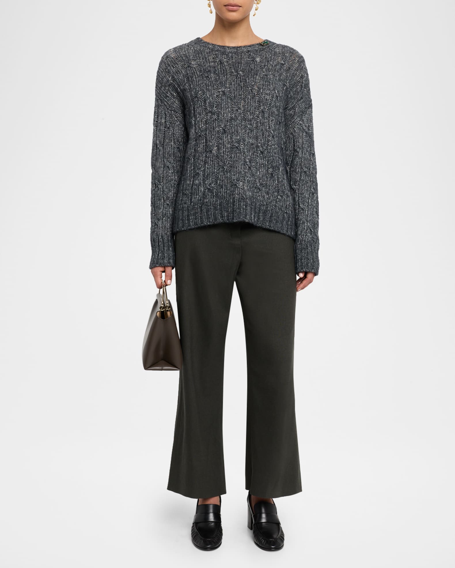 Max Mara Cable-Knit Sweater | Neiman Marcus