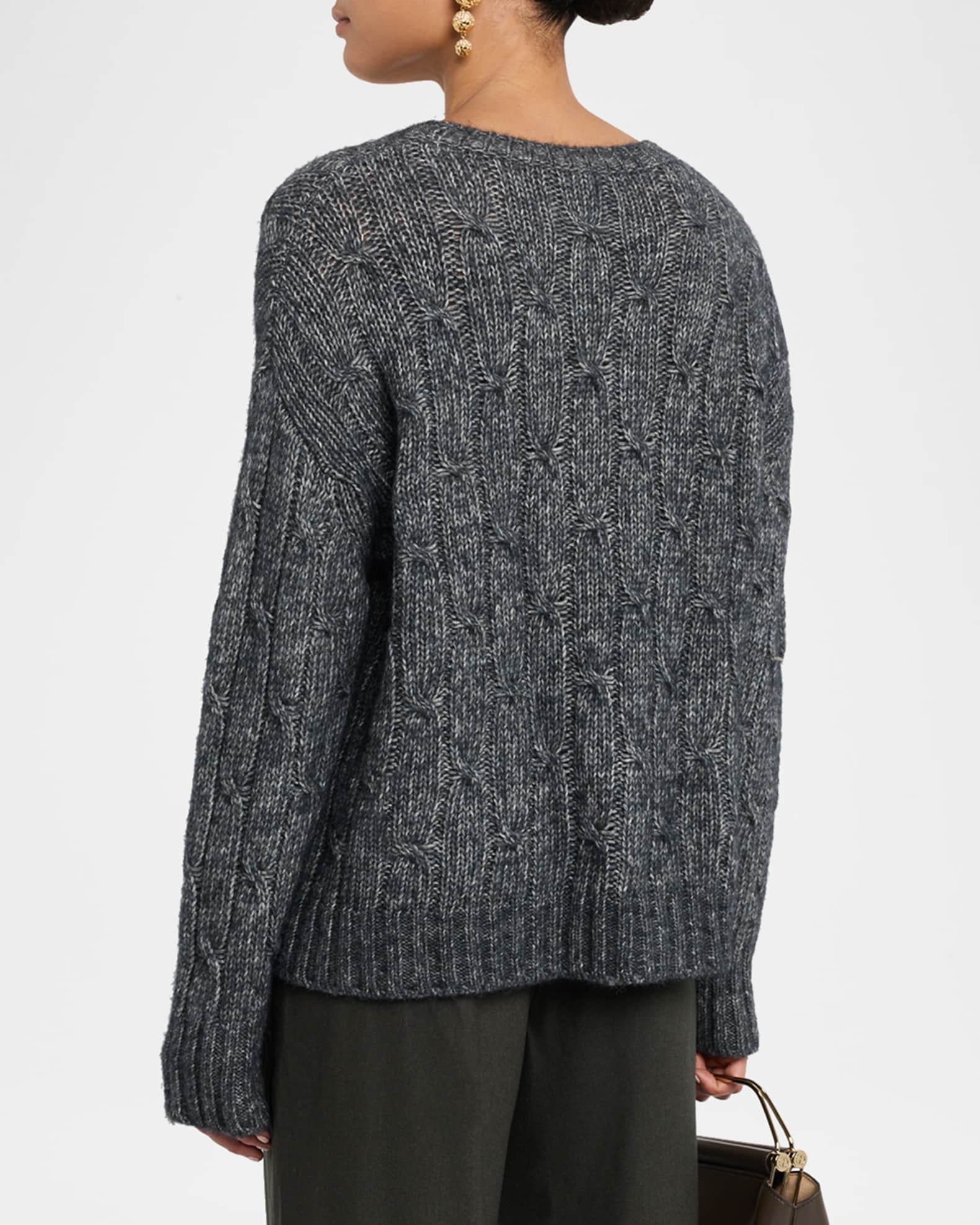 Max Mara Cable-Knit Sweater | Neiman Marcus