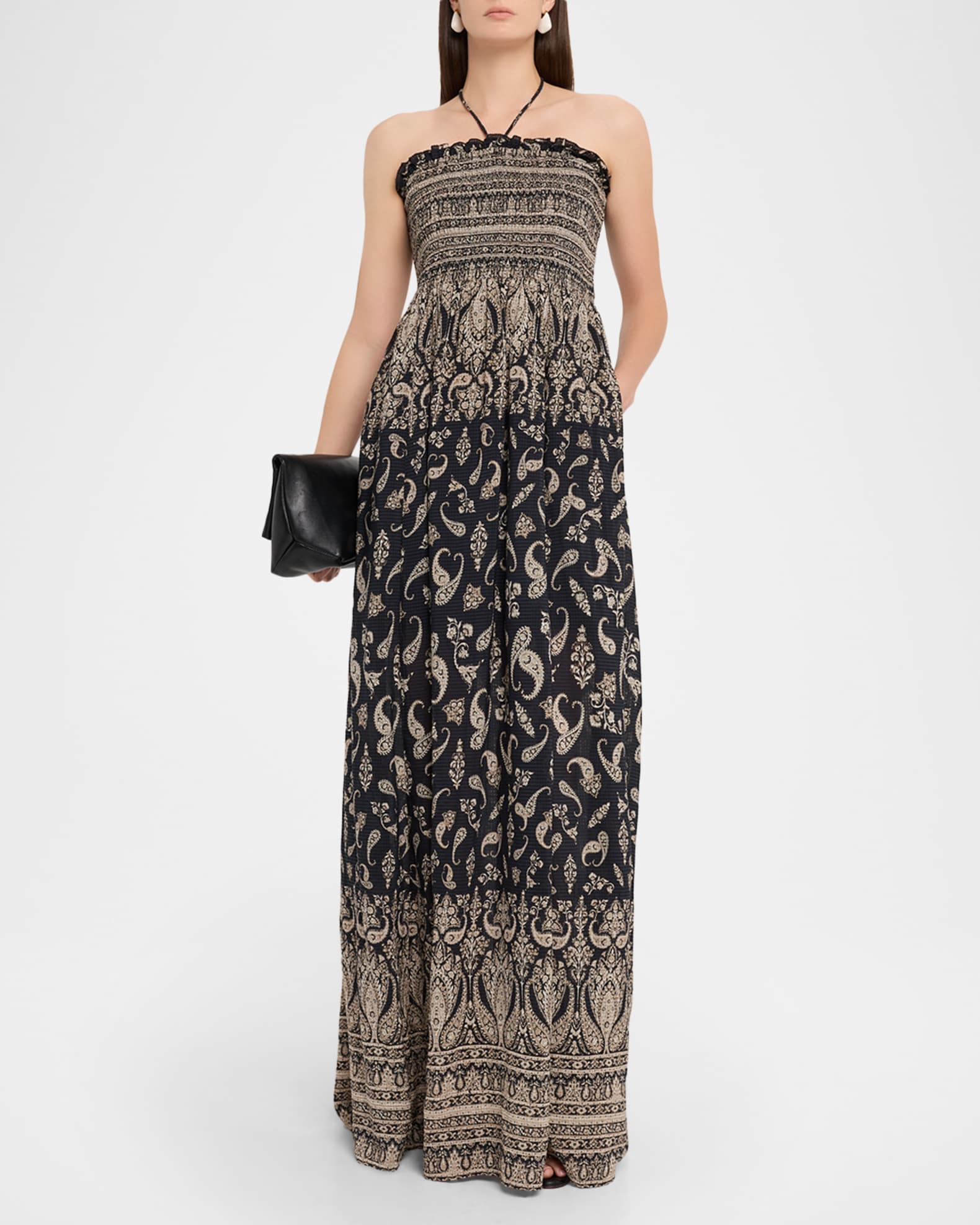 Veronica Beard Ayanna Halter Maxi Dress | Neiman Marcus
