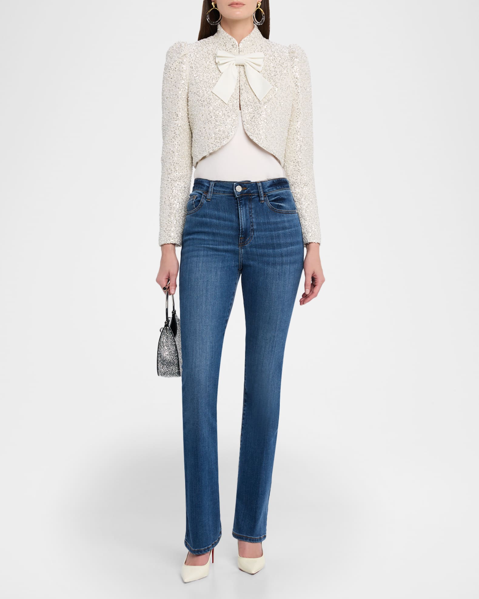 Alice + Olivia Ilaria Embellished Cropped Jacket | Neiman Marcus