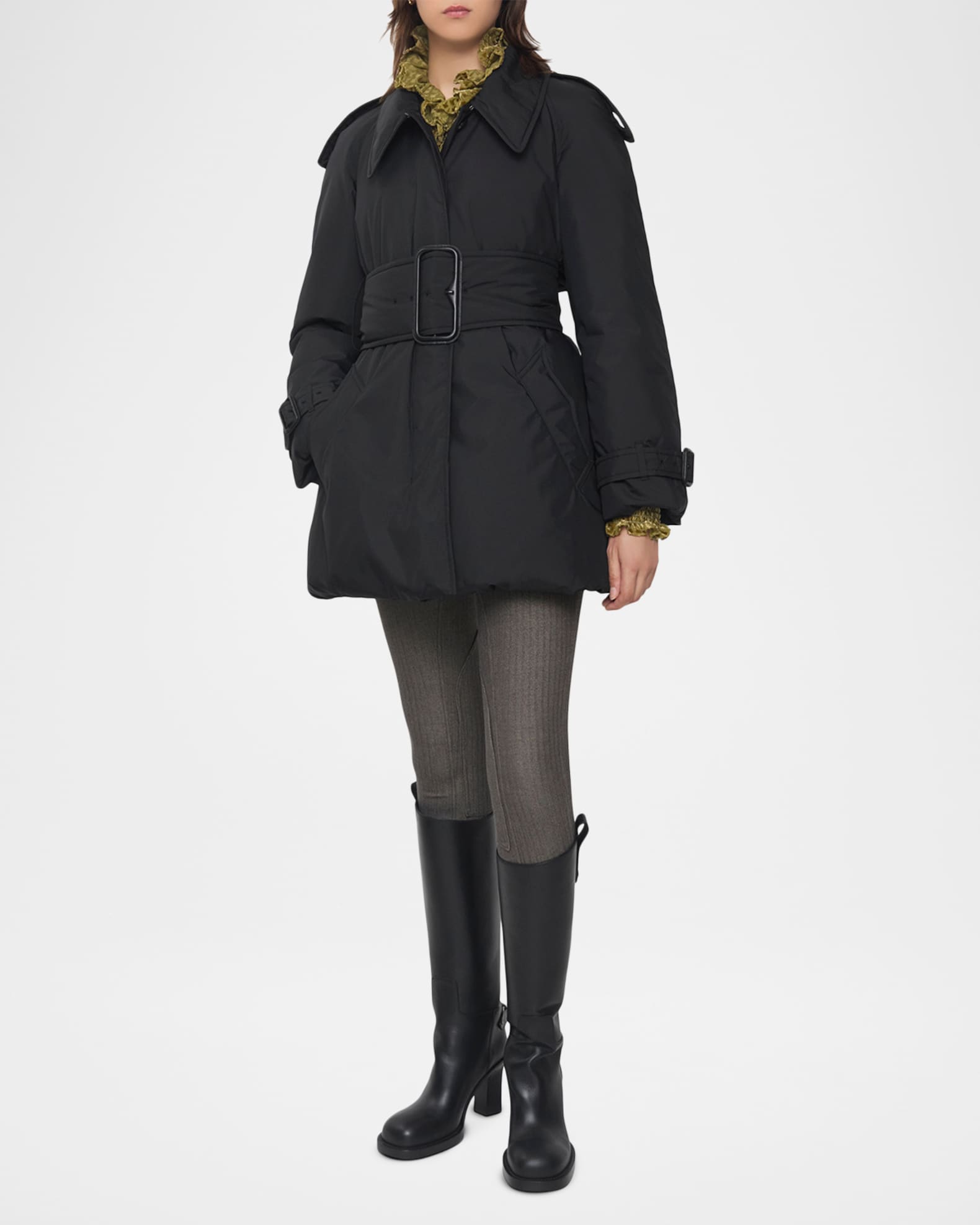 Burberry Berryhill Belted Padded Trench Coat | Neiman Marcus