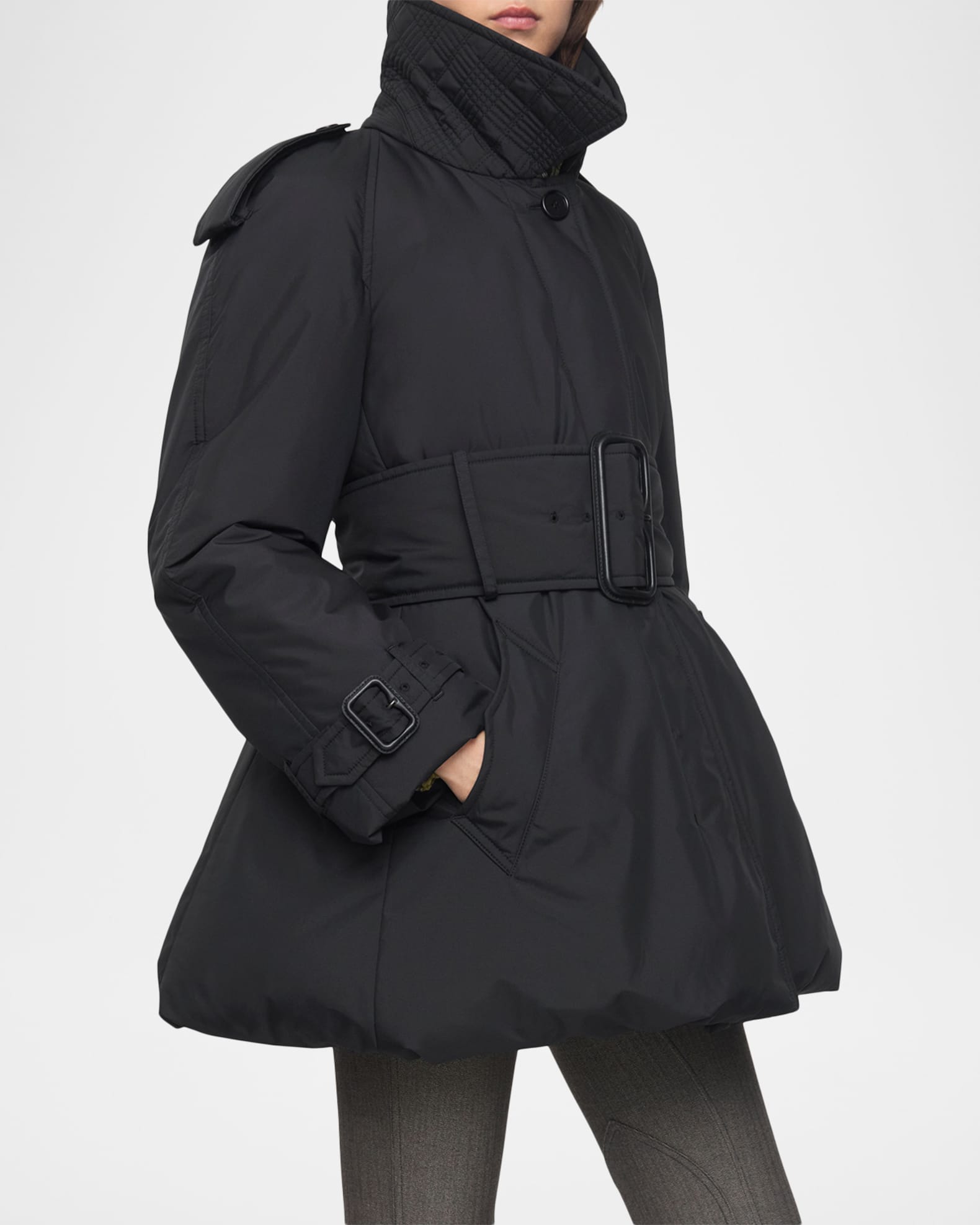 Burberry Berryhill Belted Padded Trench Coat | Neiman Marcus