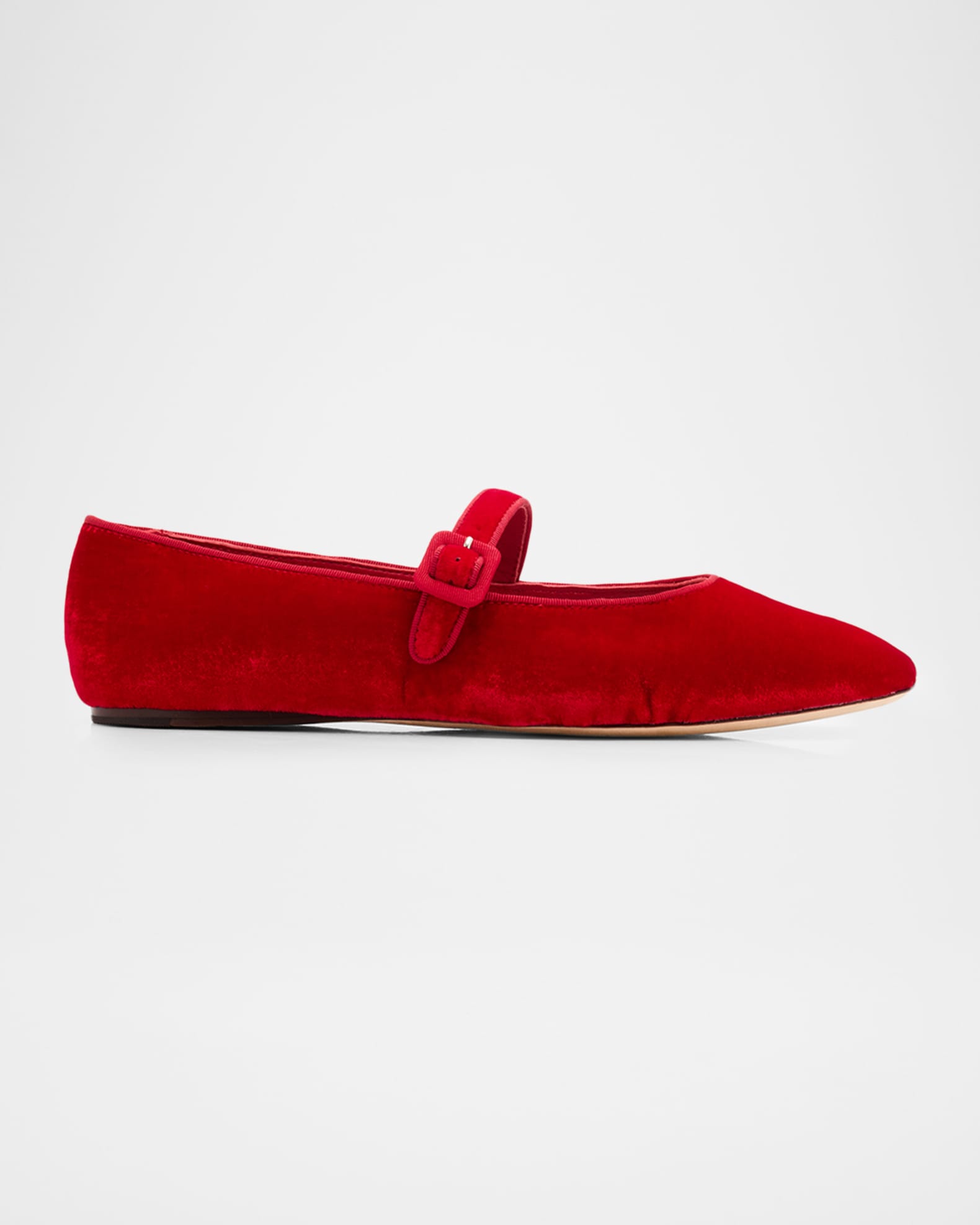Loeffler Randall Ginger Velvet Mary Jane Ballerina Flats | Neiman Marcus