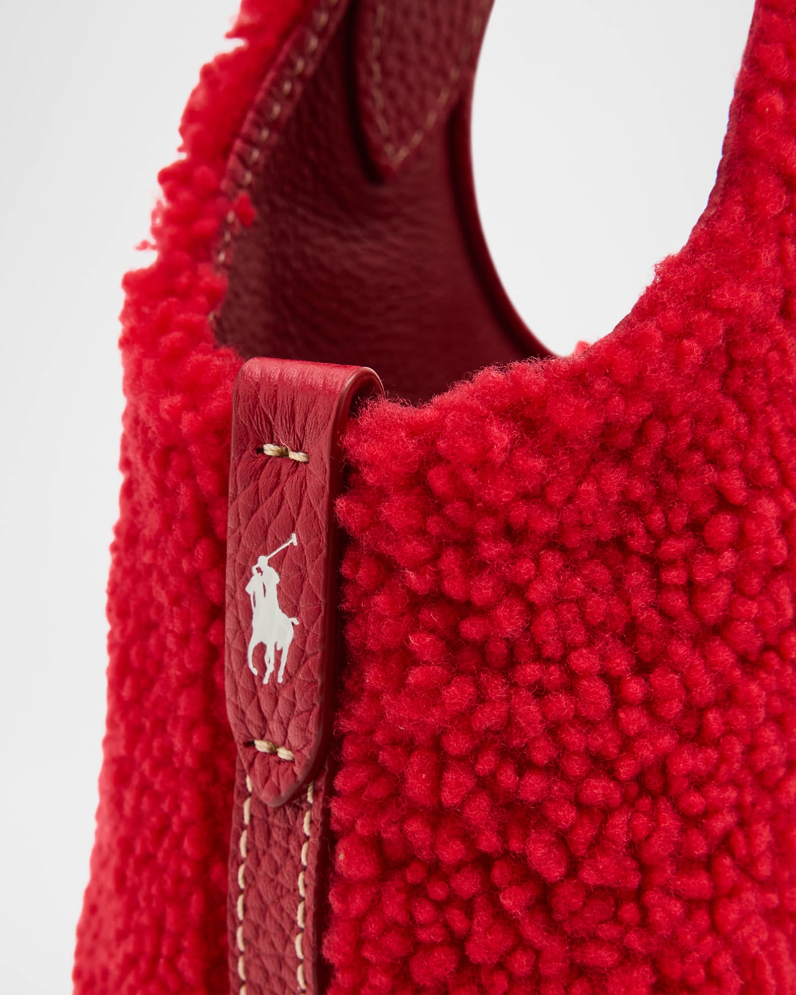 Polo Ralph Lauren Polo Play Shearling Tote & Crossbody Bag | Neiman Marcus