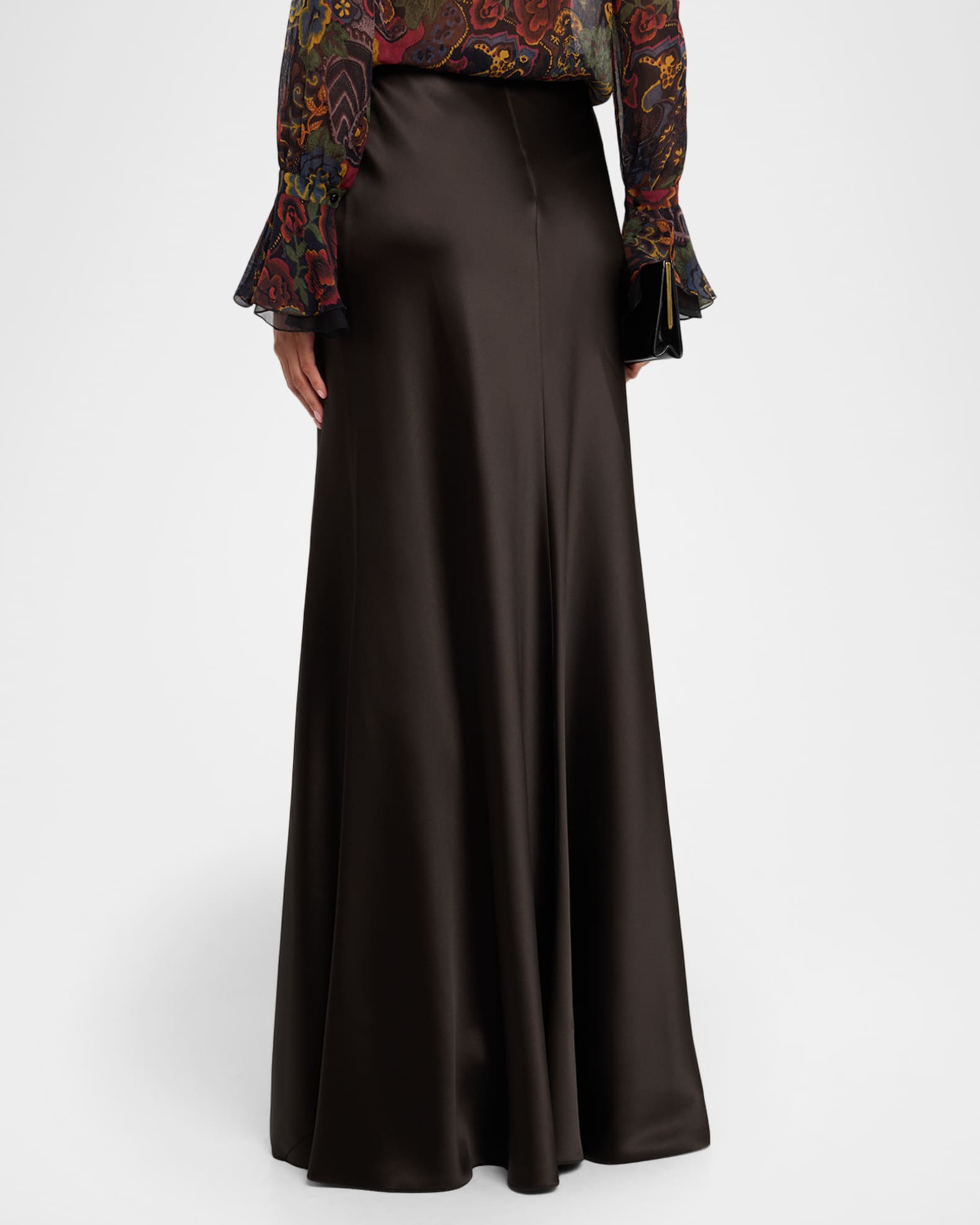 Ralph Lauren Collection Masina Satin Trumpet Maxi Skirt | Neiman Marcus