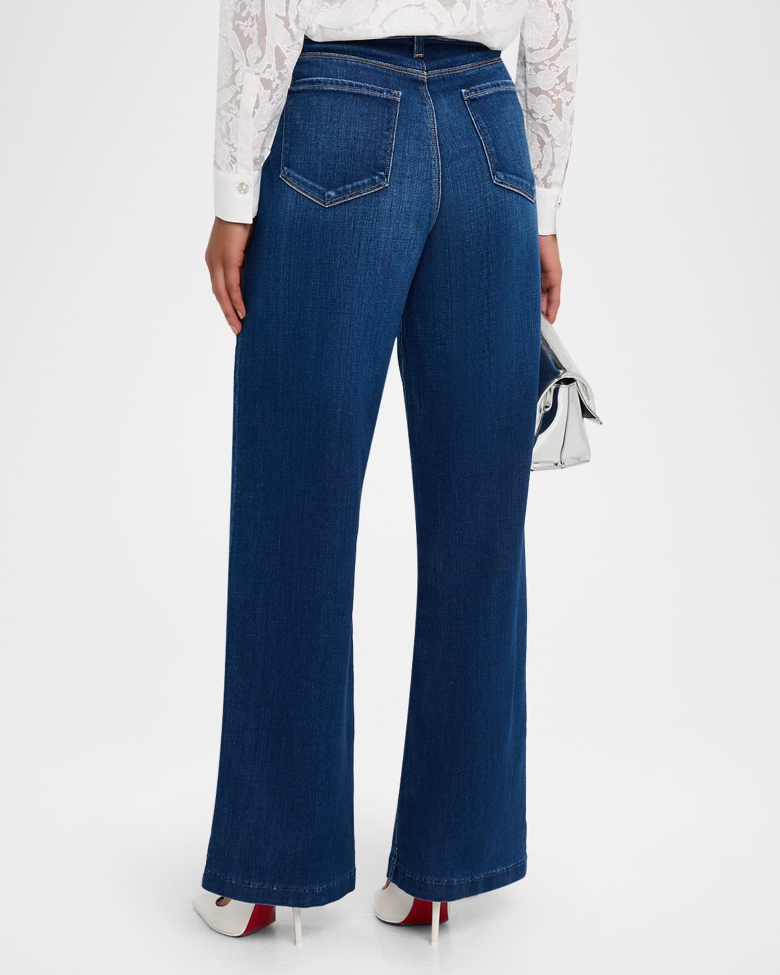 L'Agence Scottie High-Rise Wide-Leg Jeans | Neiman Marcus