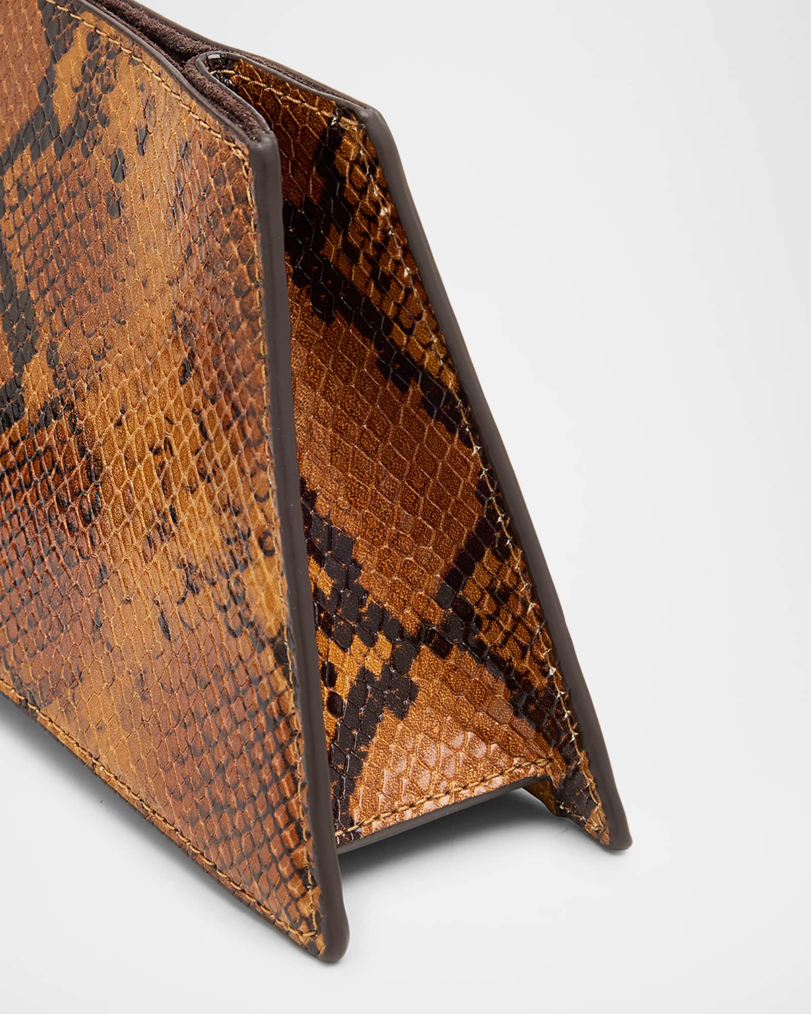 STAUD Coco Python-Embossed Leather Shoulder Bag | Neiman Marcus