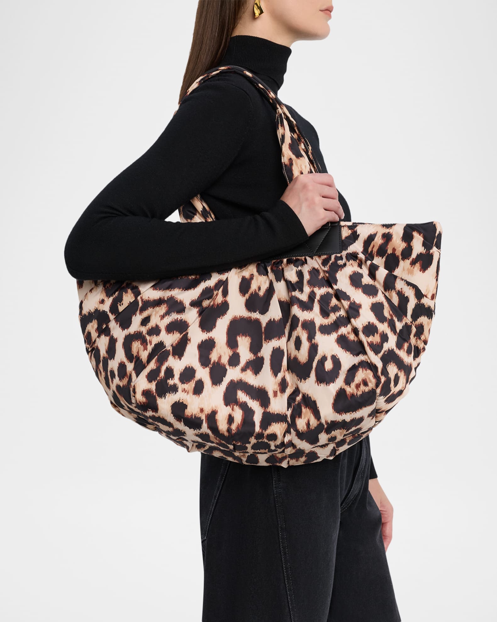 VeeCollective Caba Medium Polyester and Nylon Leopard-Print Tote Bag ...