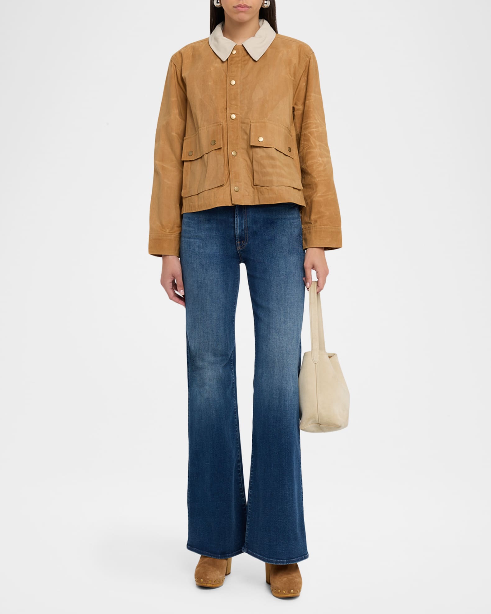The Great The Waxed Swingy Jacket | Neiman Marcus