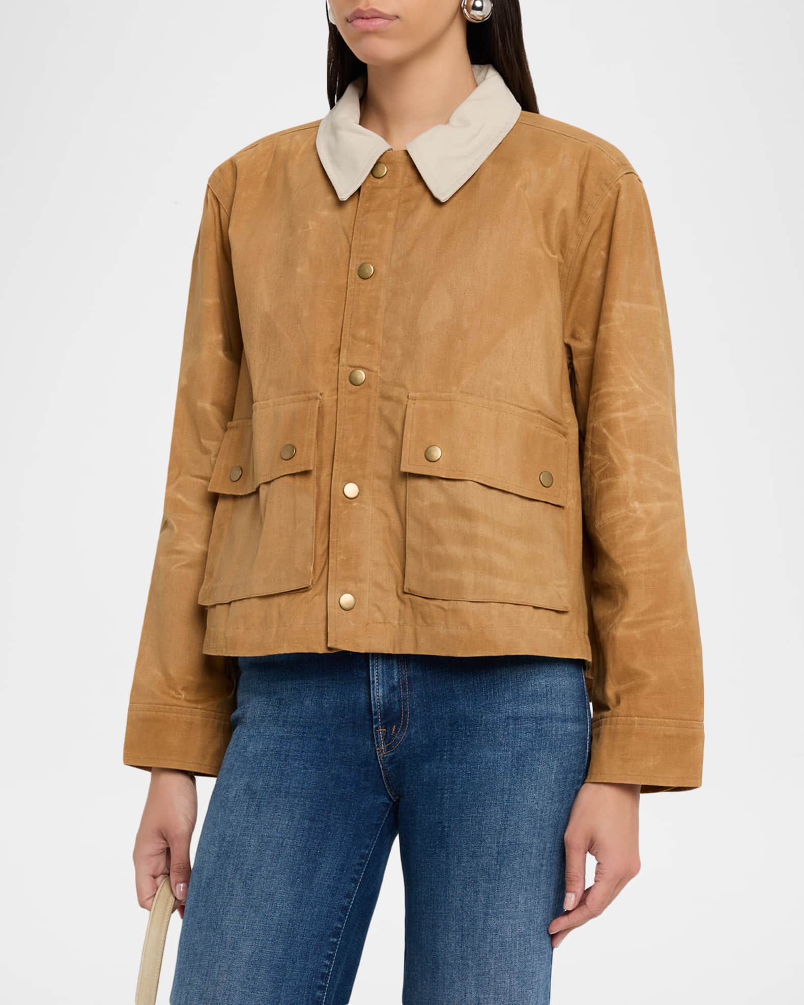 The Great The Waxed Swingy Jacket | Neiman Marcus
