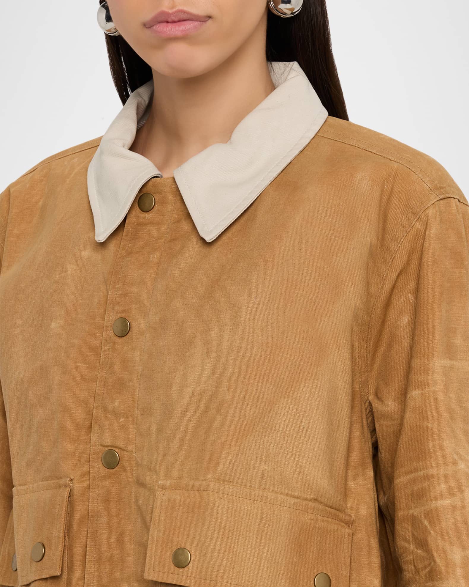 The Great The Waxed Swingy Jacket | Neiman Marcus