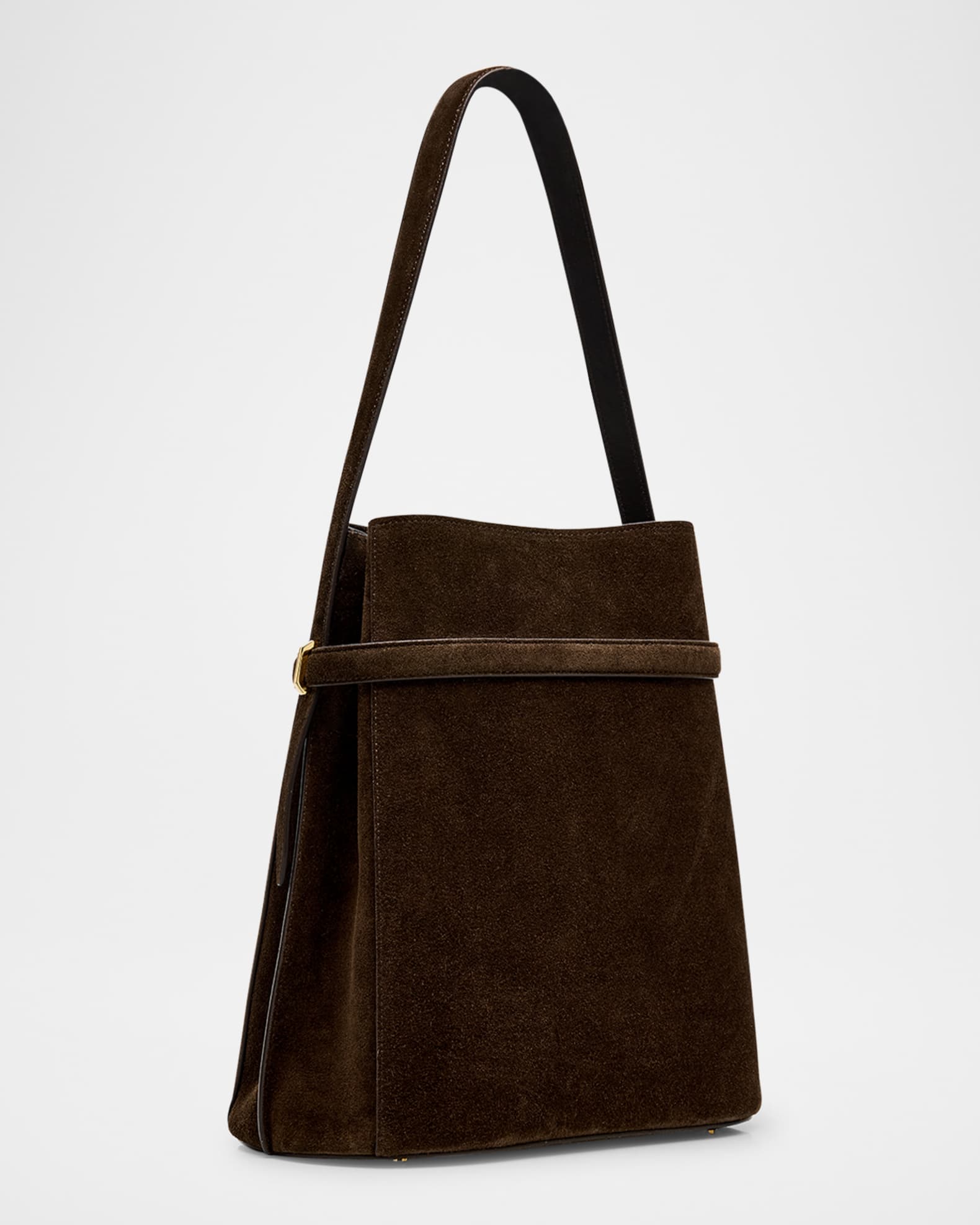 Toteme Belted Suede Bucket Bag | Neiman Marcus