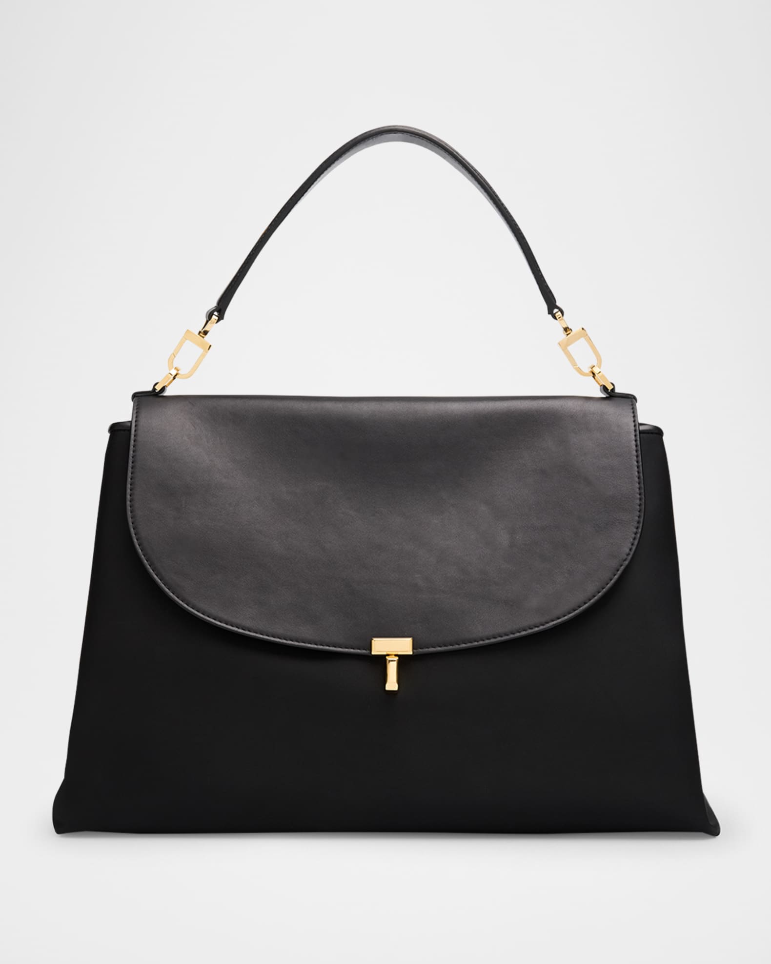 Toteme T-Lock Nylon Satchel Bag | Neiman Marcus