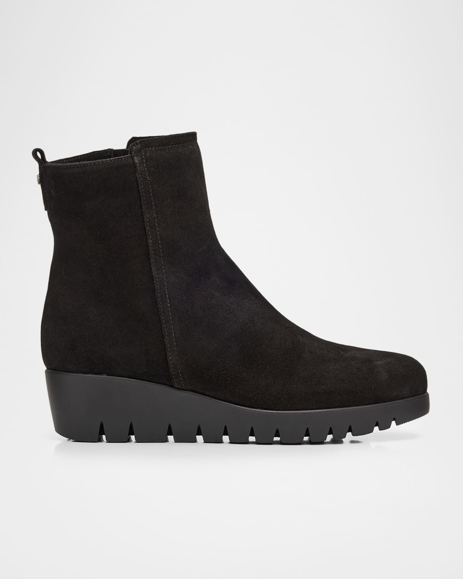La Canadienne Thyme Waterproof Suede Wedge Booties | Neiman Marcus