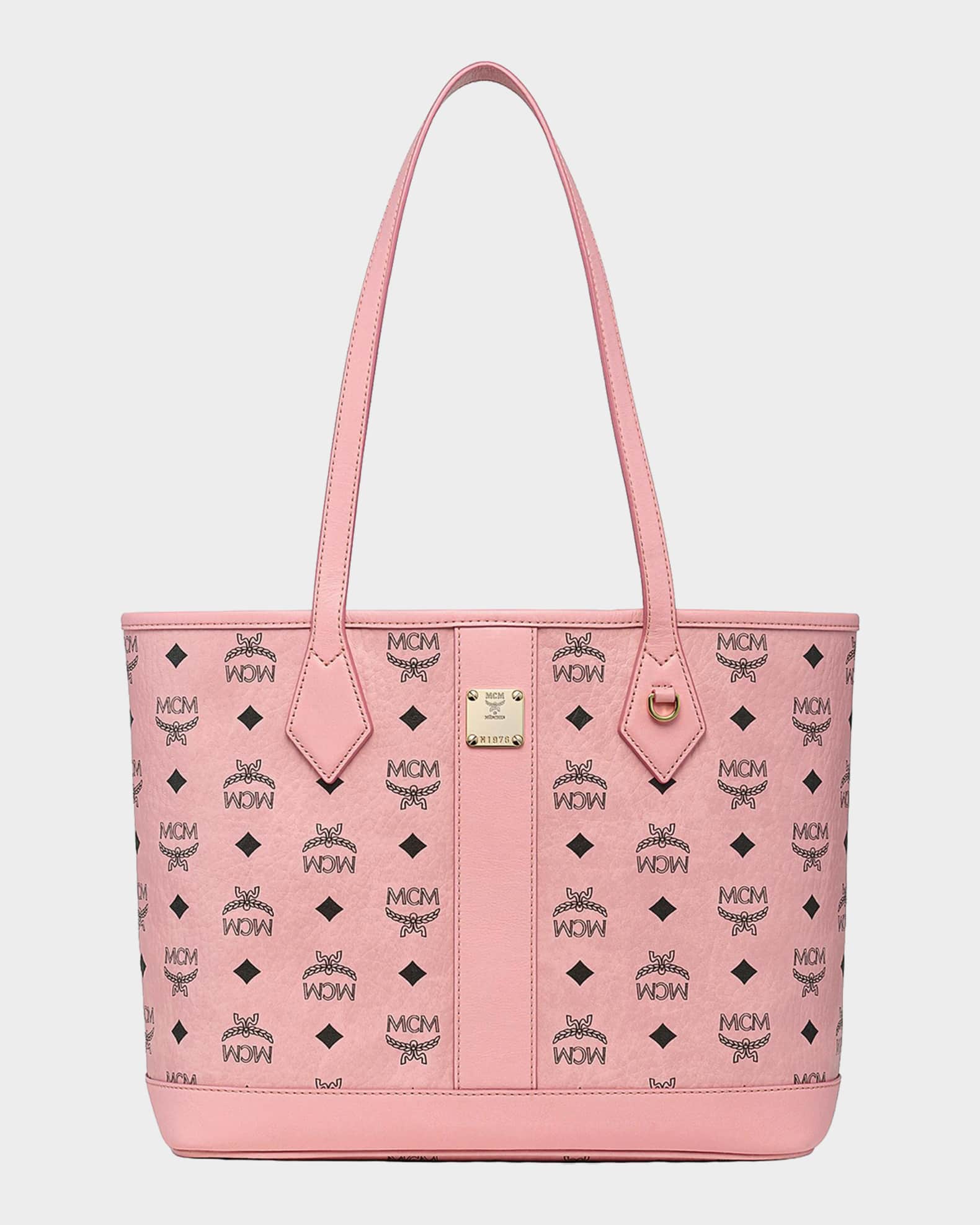 MCM Liz Small Visetos Shopper Tote Bag | Neiman Marcus