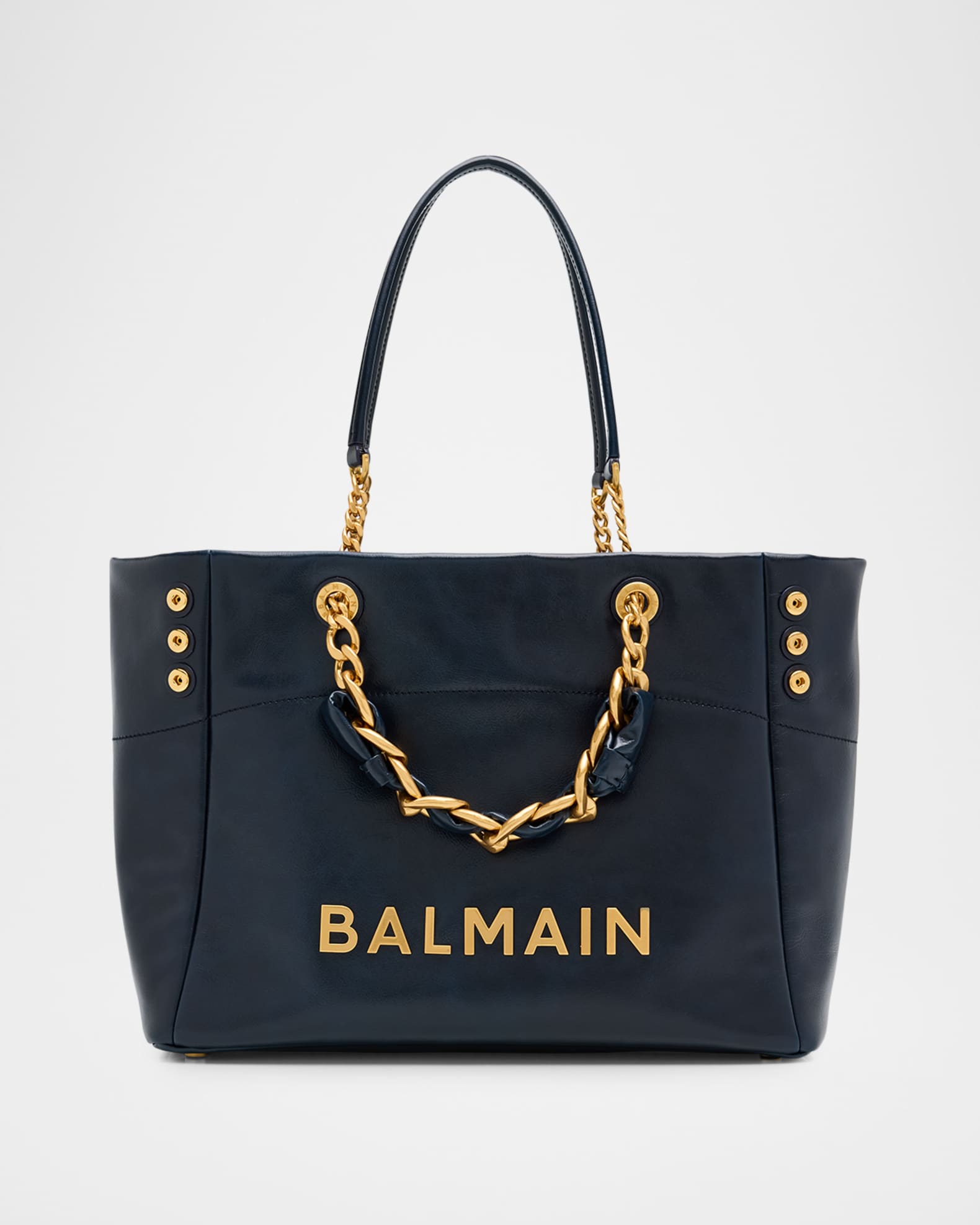 Balmain Soft Leather Tote Bag | Neiman Marcus