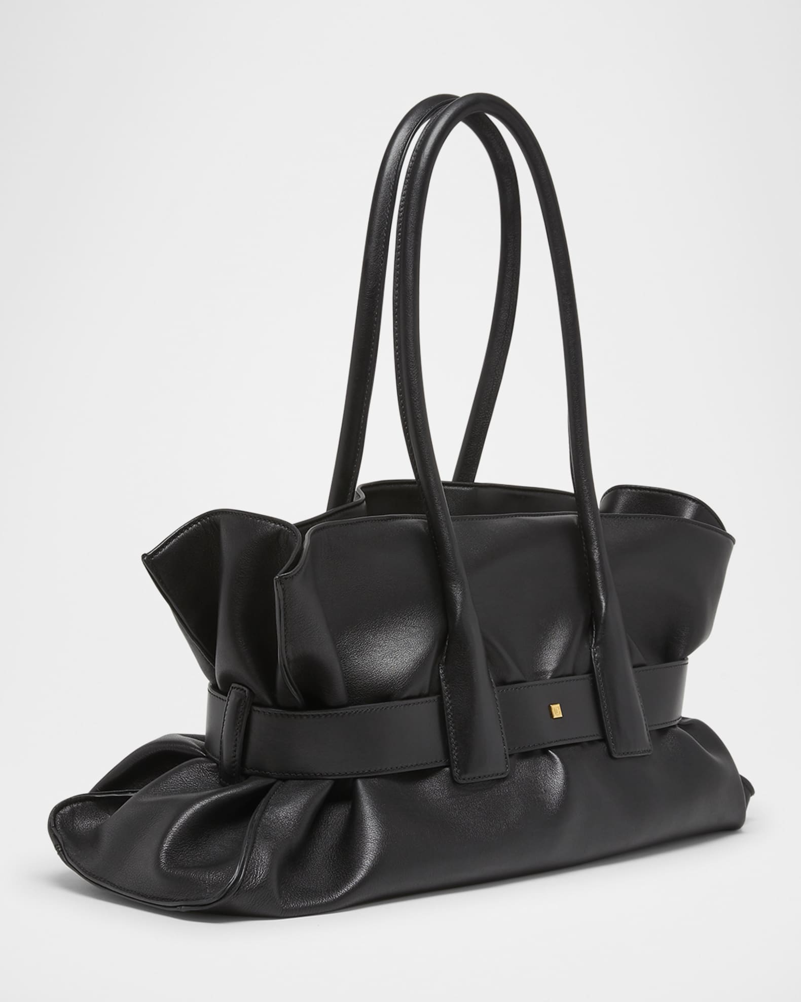 Balmain Anthem Large Belted Tote Bag in Leather | Neiman Marcus