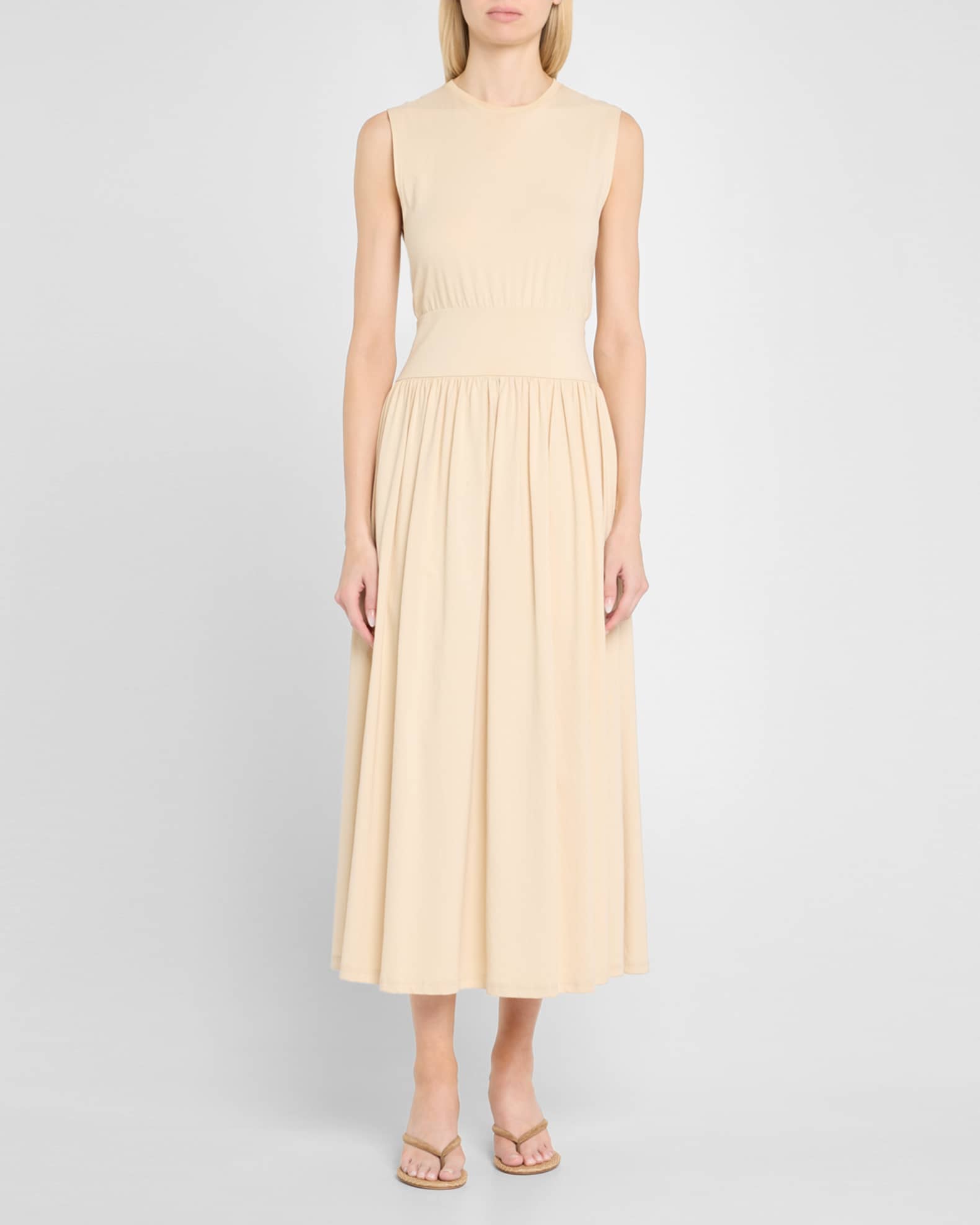 Gianvito Rossi Suede Raffia Heeled Thong Sandals | Neiman Marcus