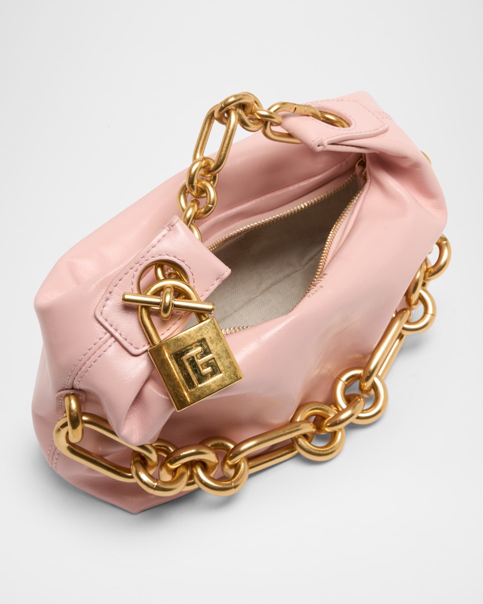 Balmain Sync Mini Chain Leather Top-Handle Bag | Neiman Marcus