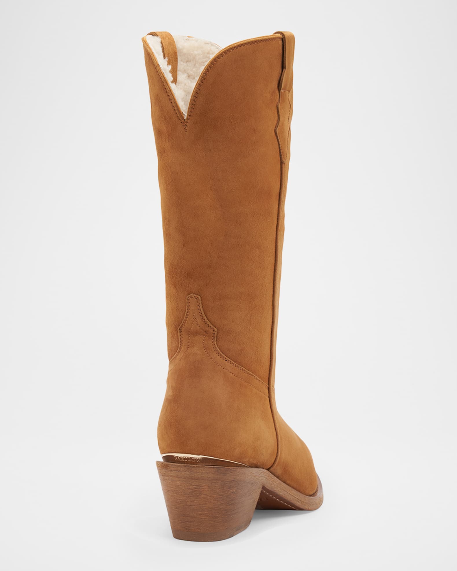 Partlow Forest Shearling-Lined Suede Cowboy Boots | Neiman Marcus