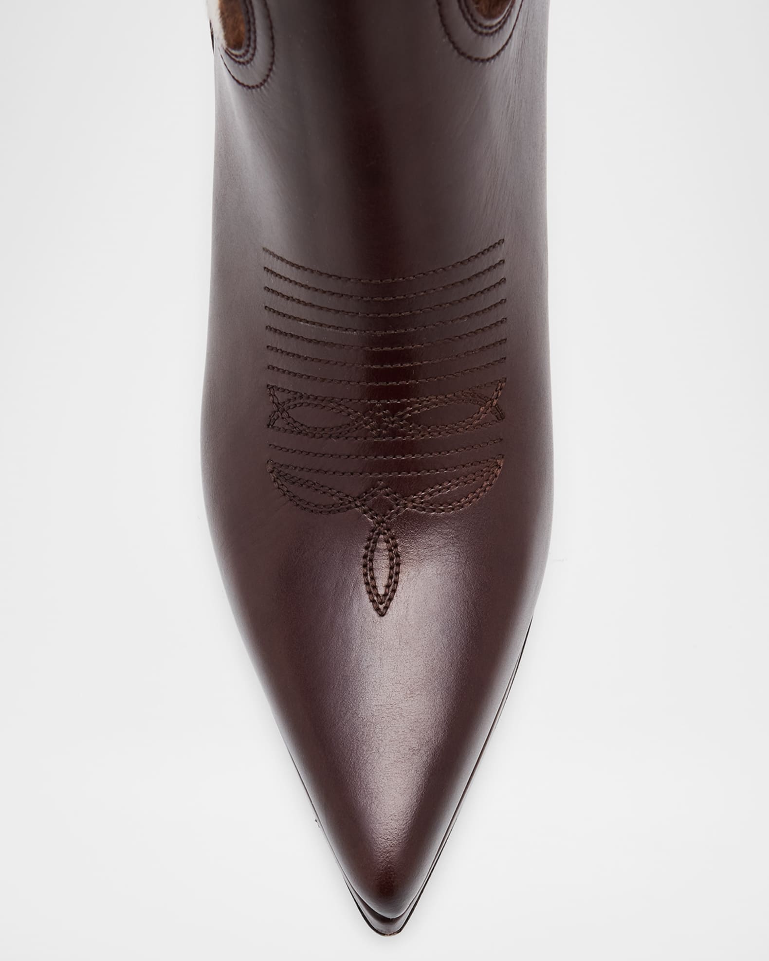 Partlow Izzie Spotted Pony Hair and Leather Stiletto Cowgirl Boots ...