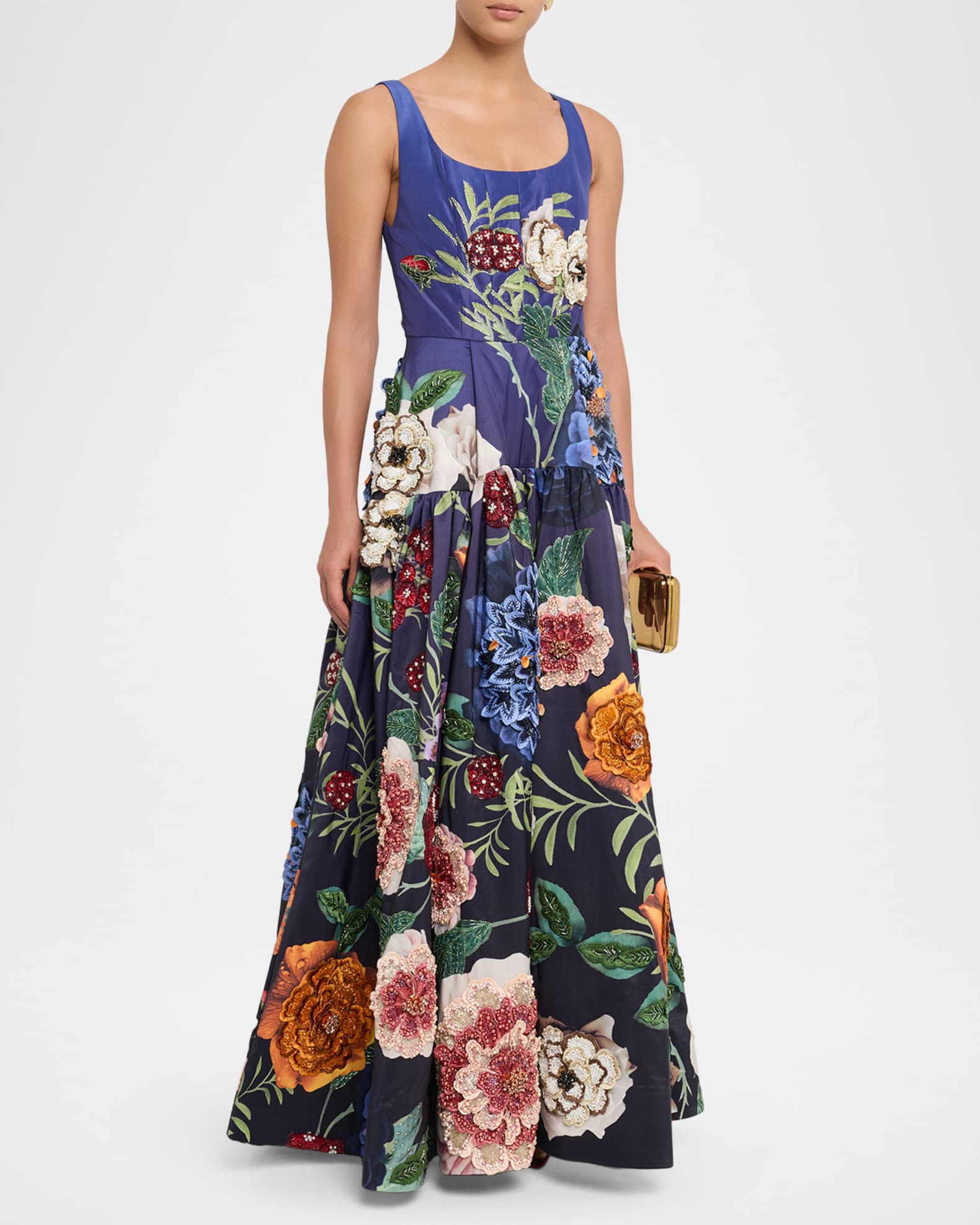 Alice + Olivia Magic Garden Gradient Maxine Embellished Gown | Neiman ...
