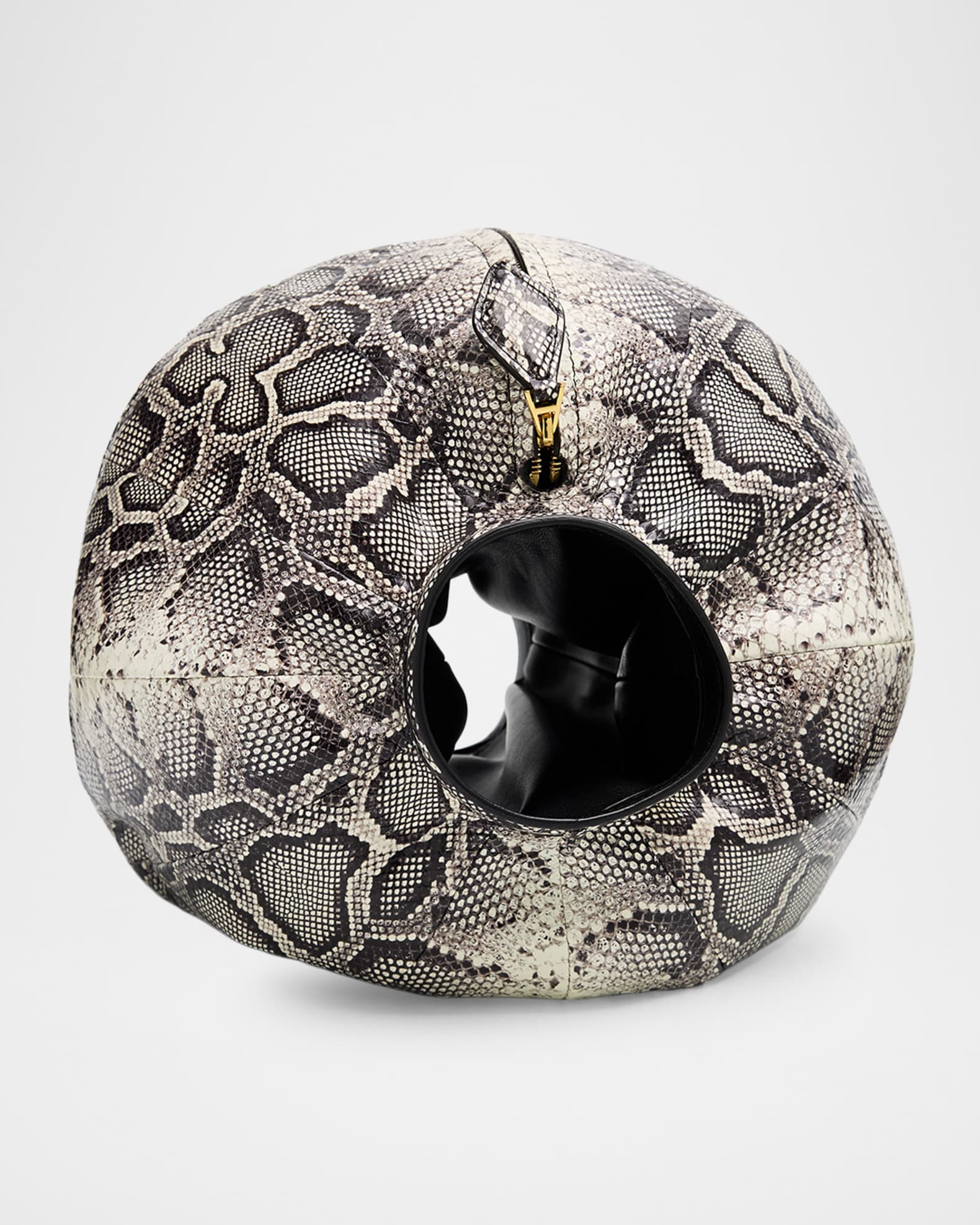 ALAIA Snakeskin Leather Sphere Bracelet Bag | Neiman Marcus