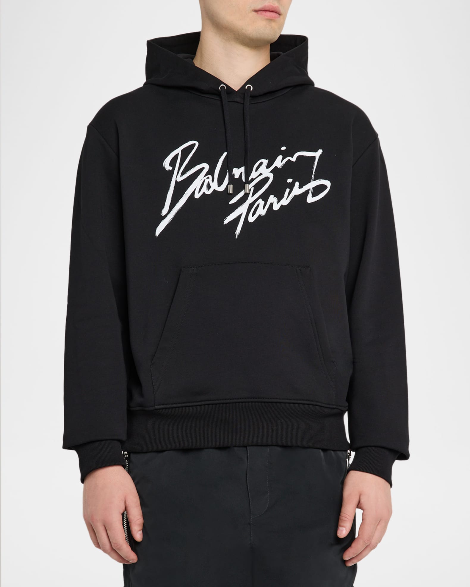 Balmain Men's Balmain Paris Cotton Hoodie | Neiman Marcus